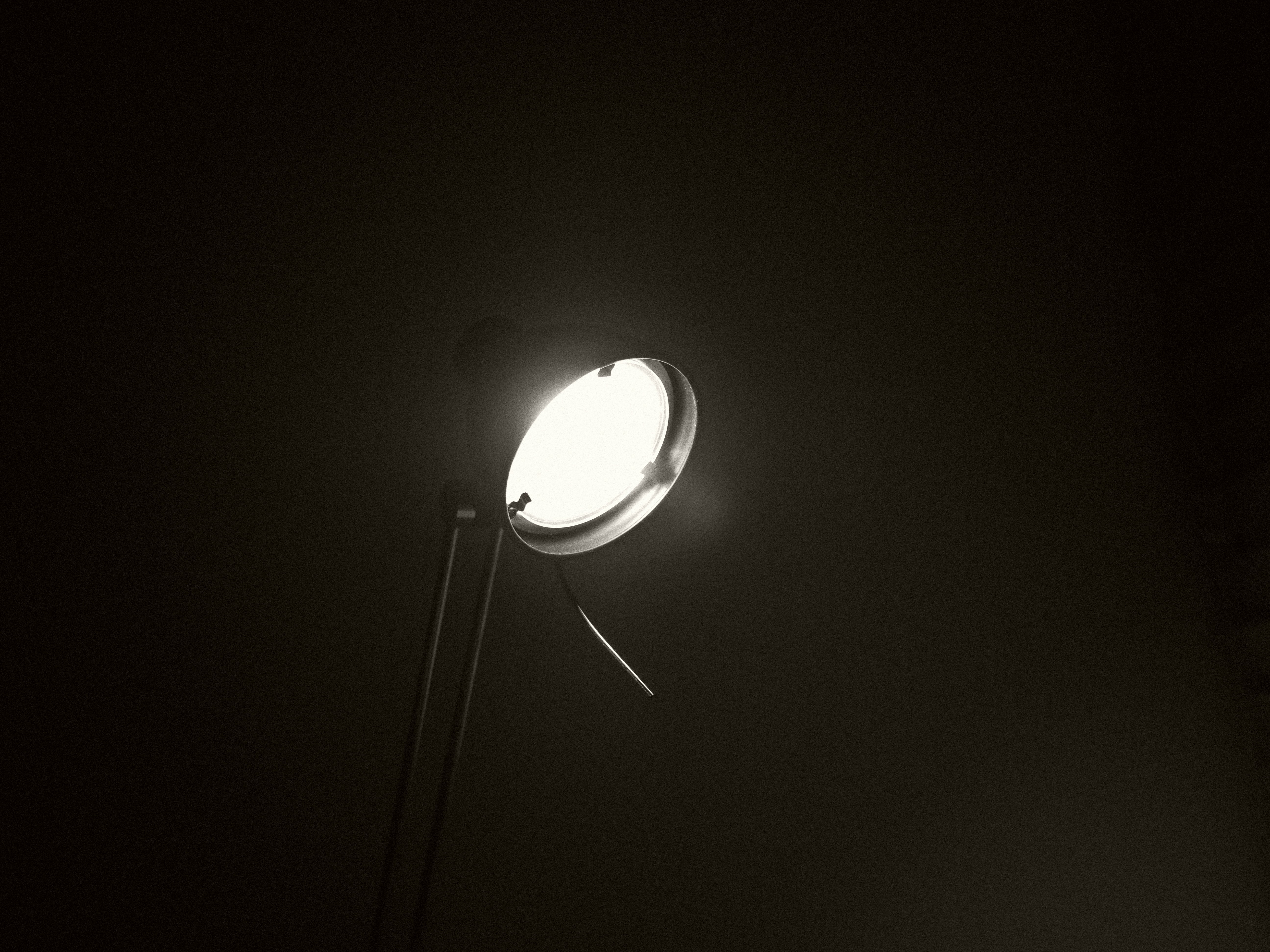 A black and white photo of a street light photo – Free Lighting Image ...
