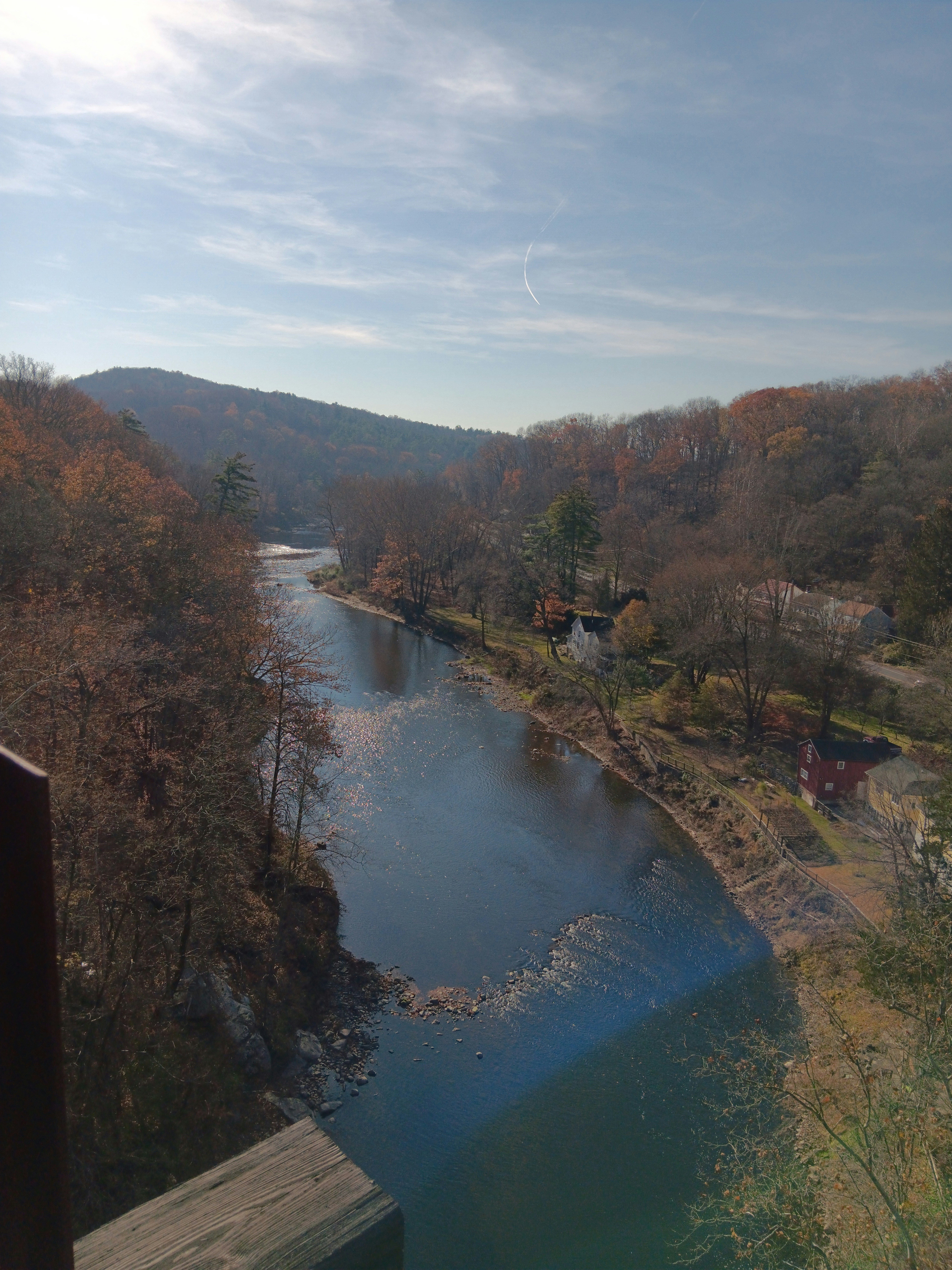 Riverside Autumn Overlook from a Tower