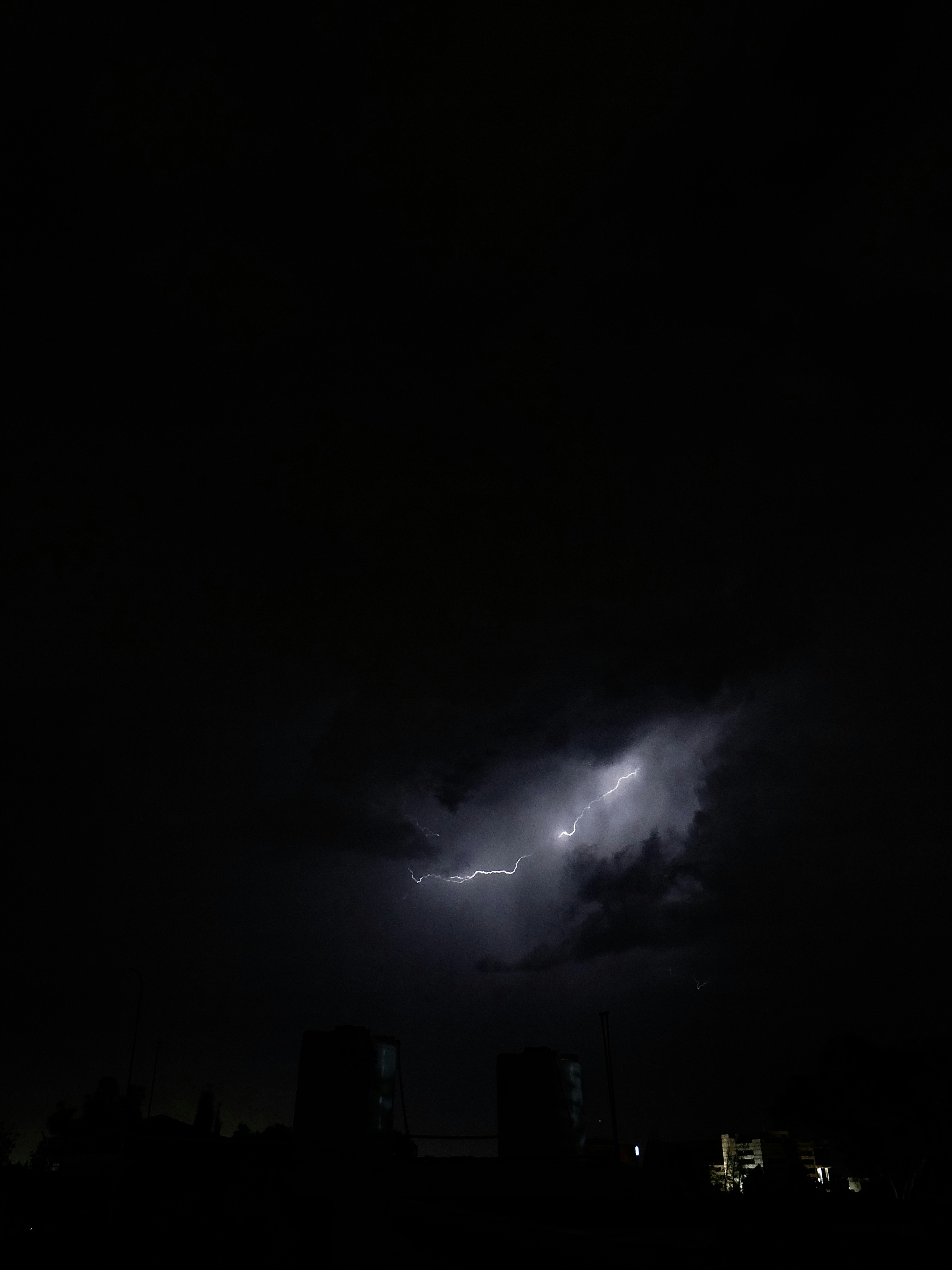 Lightning Veins Over a Silent City Skyline