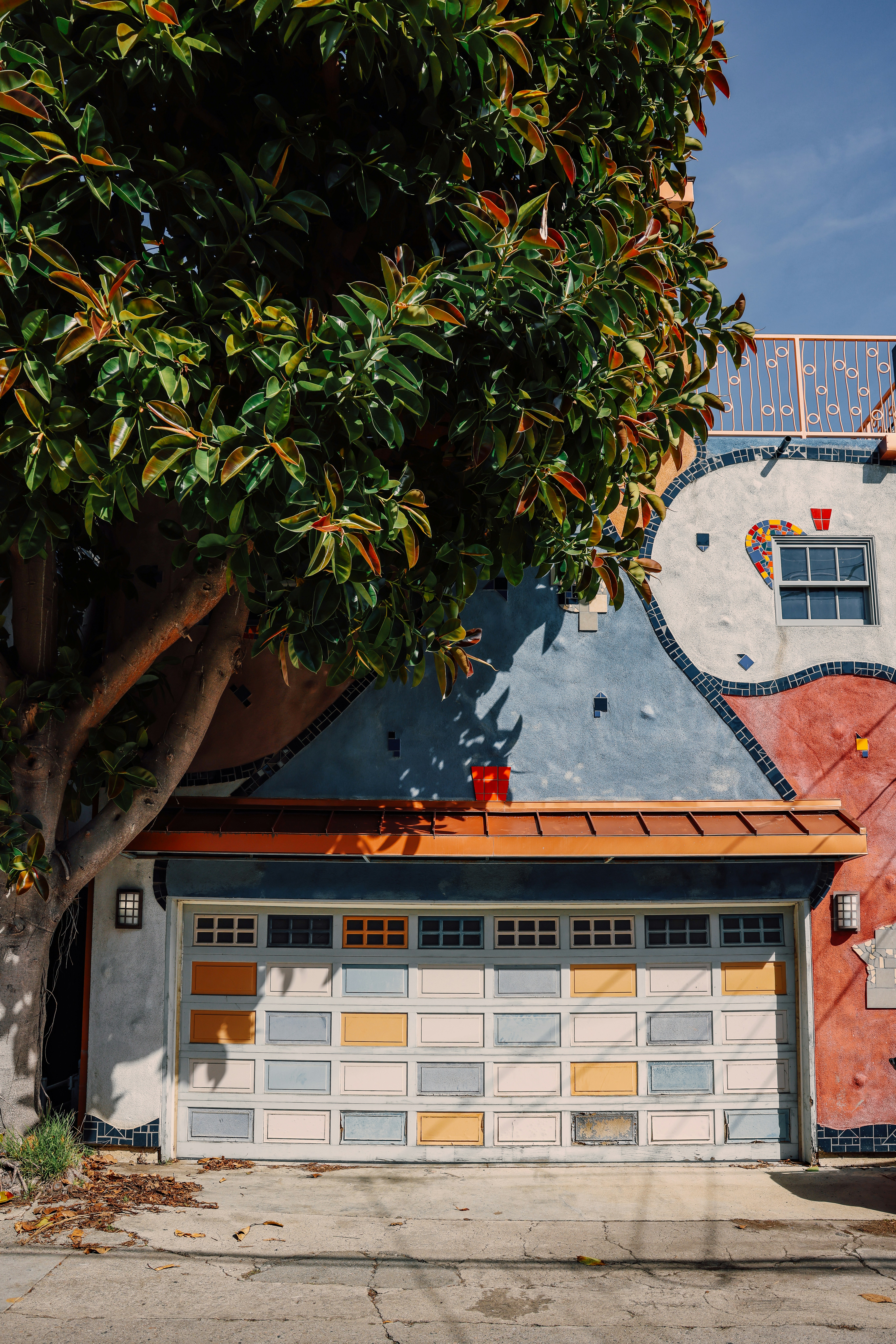 A garage with a tree in front of it photo – Free Architecture Image on ...