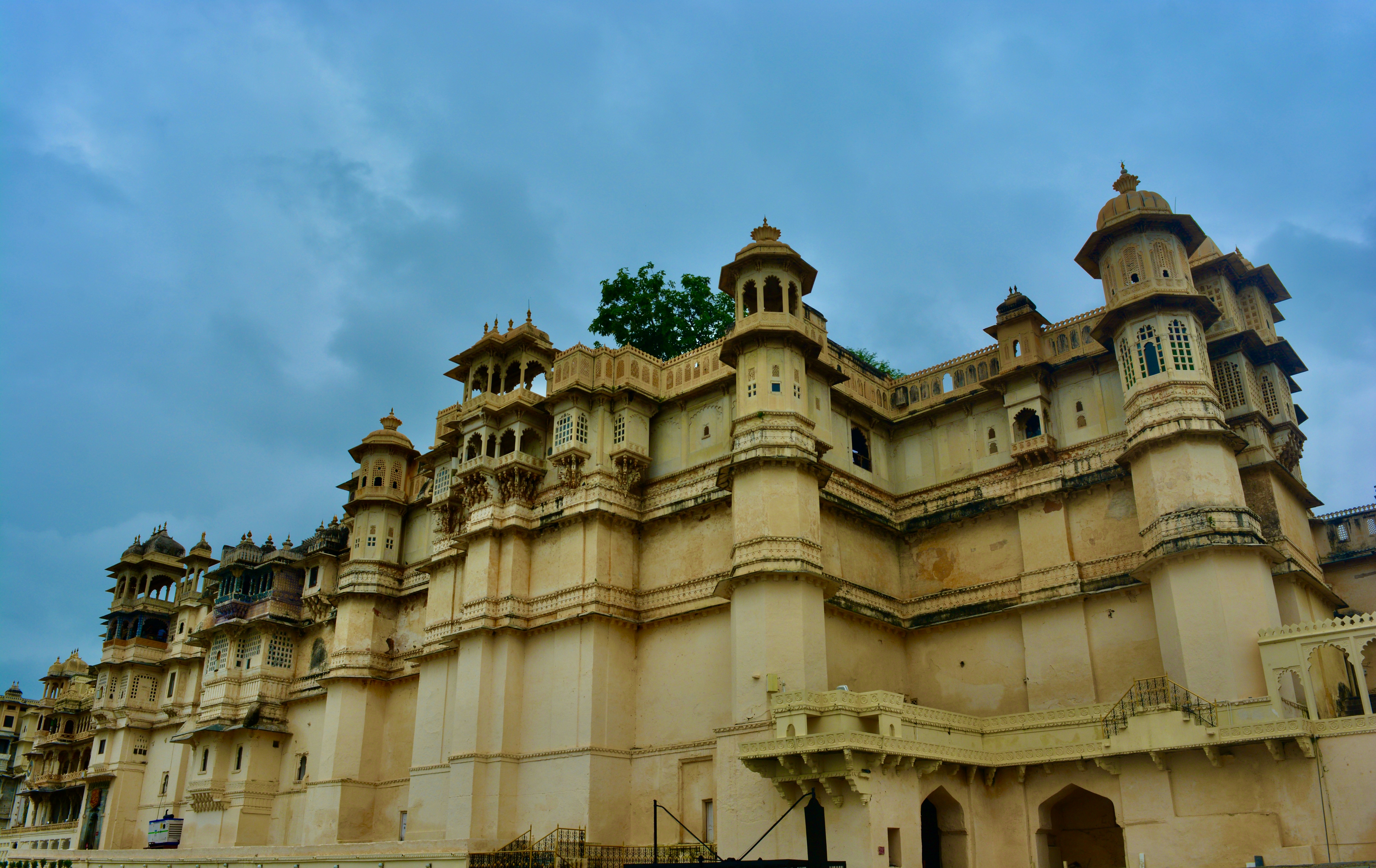 Majestic Fortress Against a Moody Sky