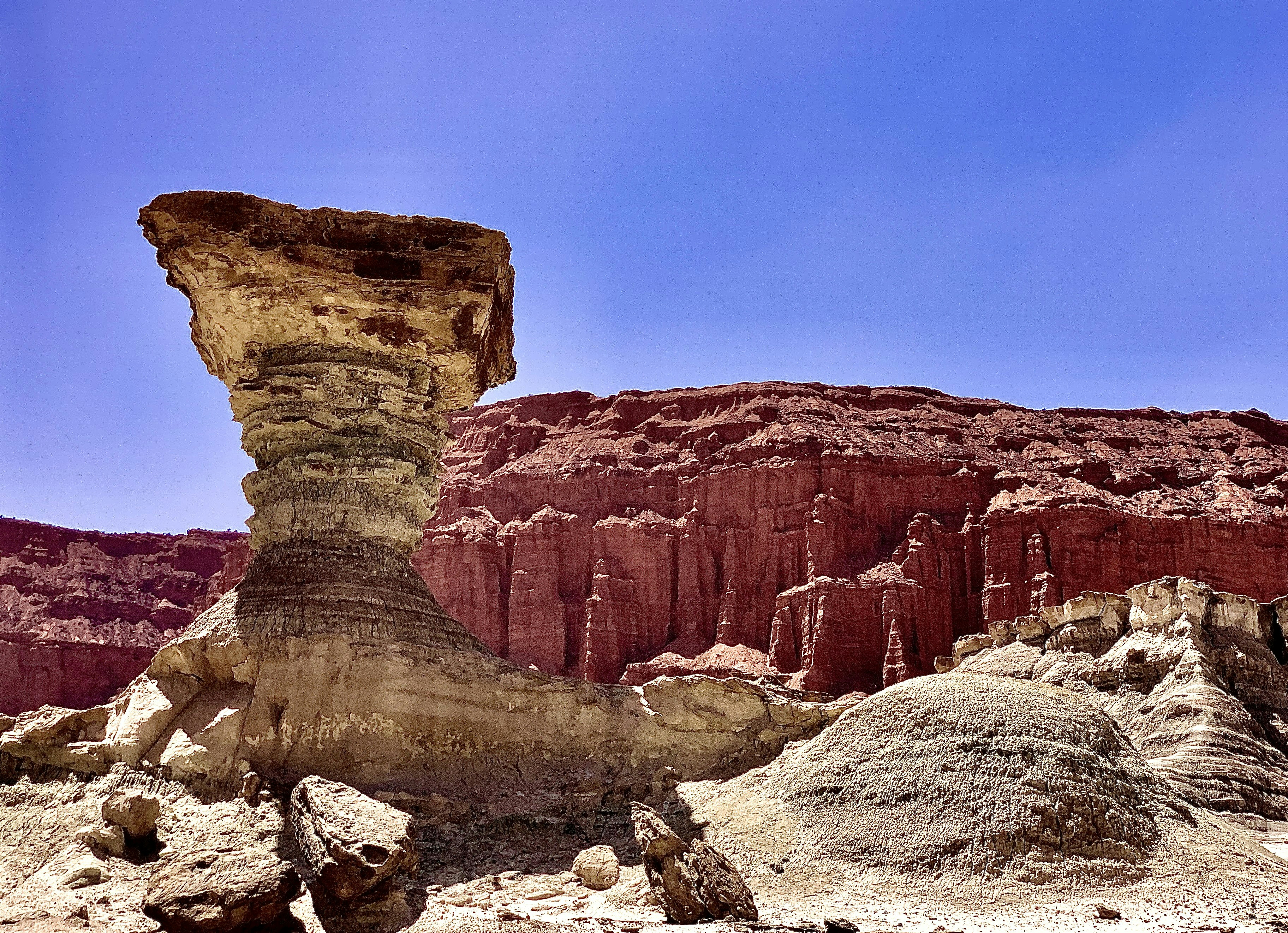 Hoodoo Sentinel under a cobalt sky