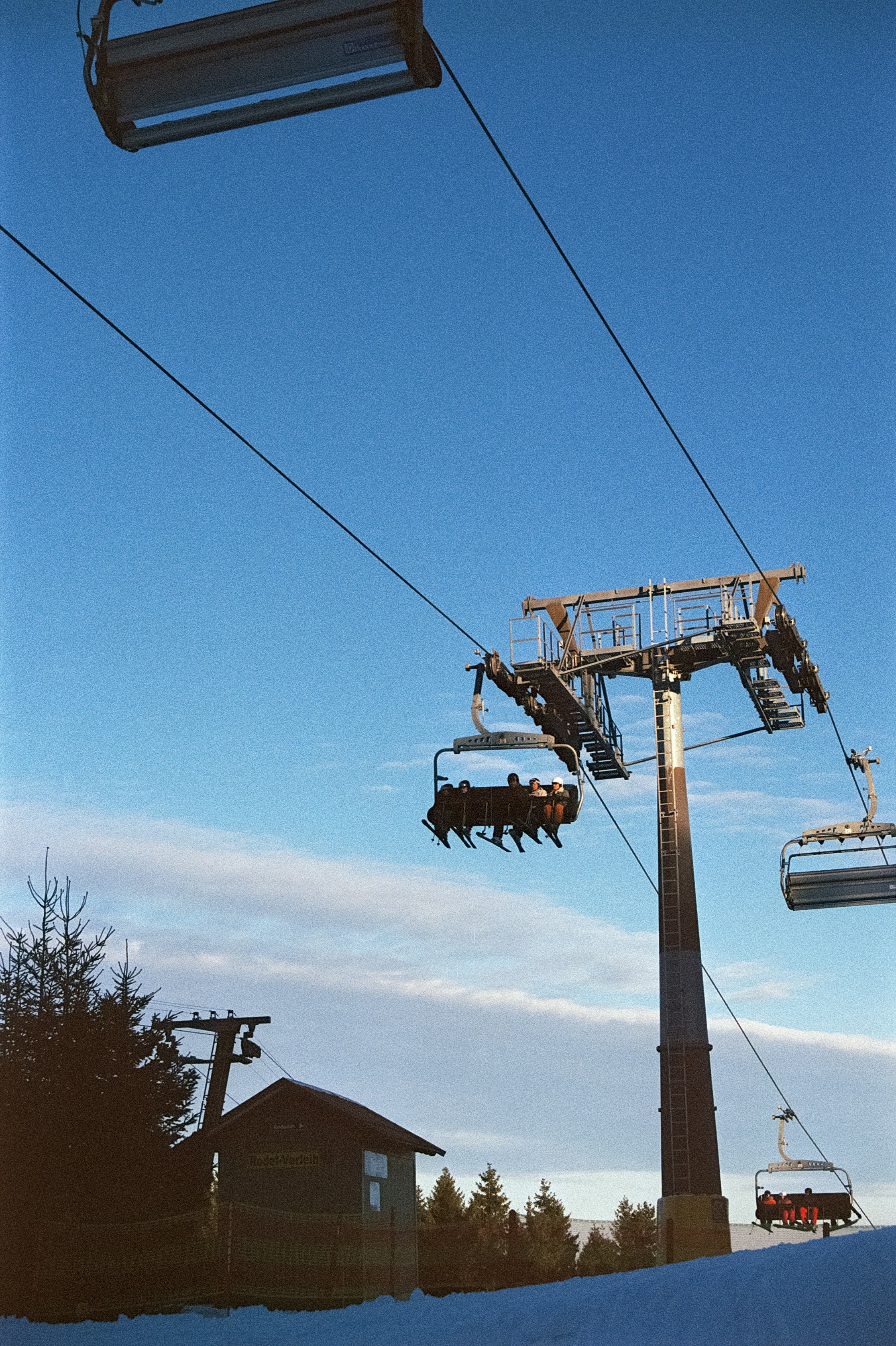 Air and Ice: A Chairlift Carves the Crystal Sky
