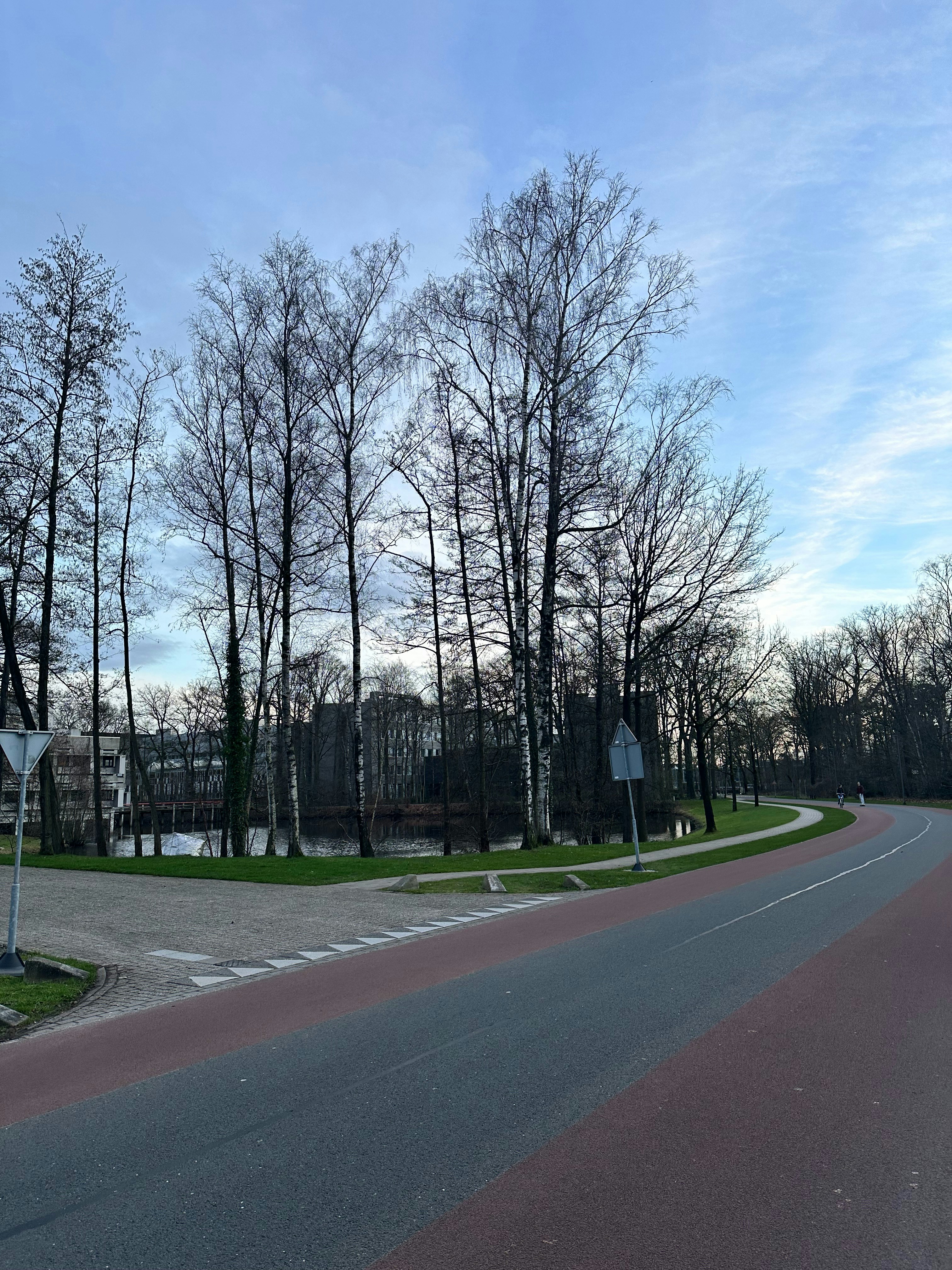 A street with a curve in the middle of it photo – Free Enschede Image ...