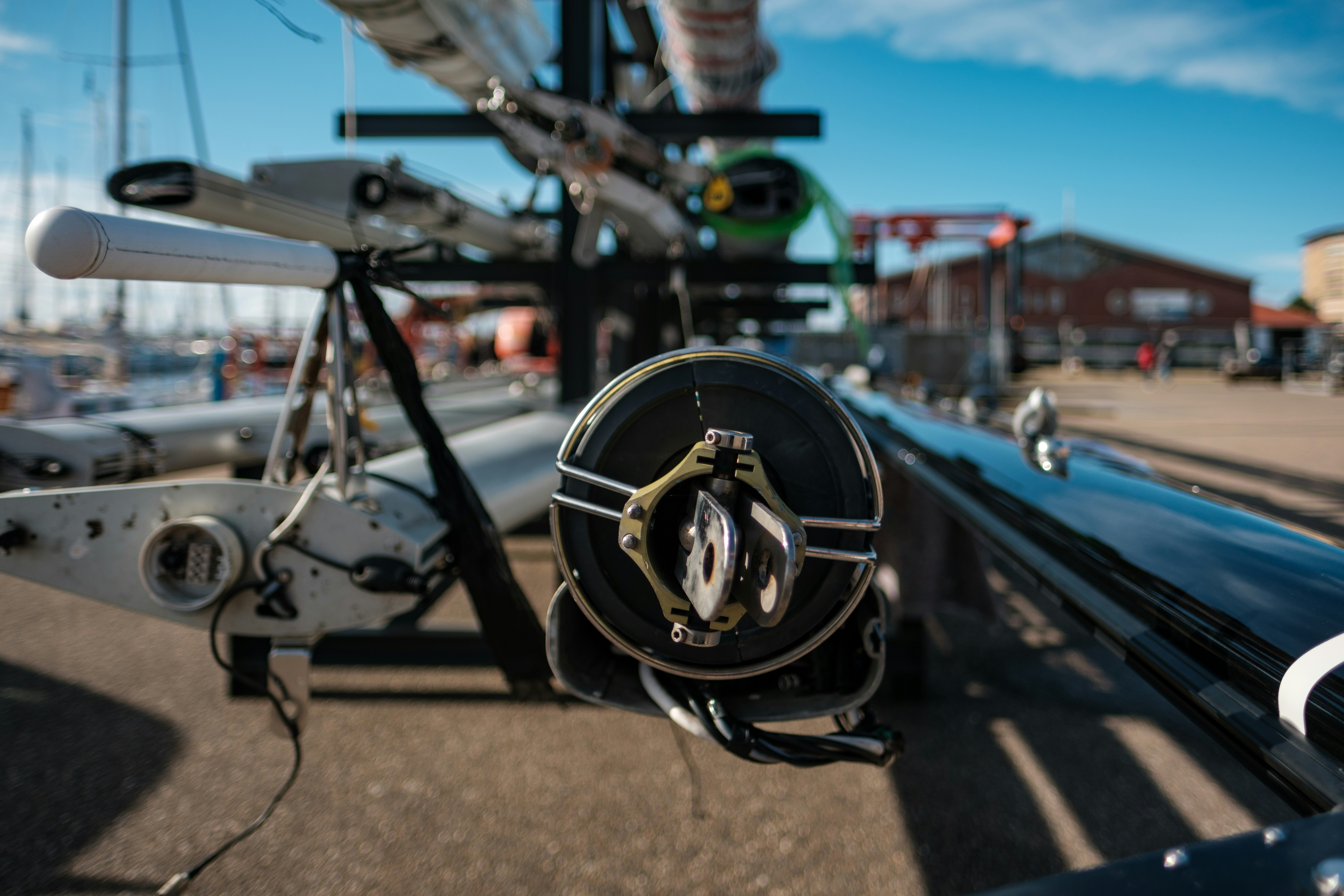 Center Stage: The Boat's Wake-locked Focal Runner at the Dock