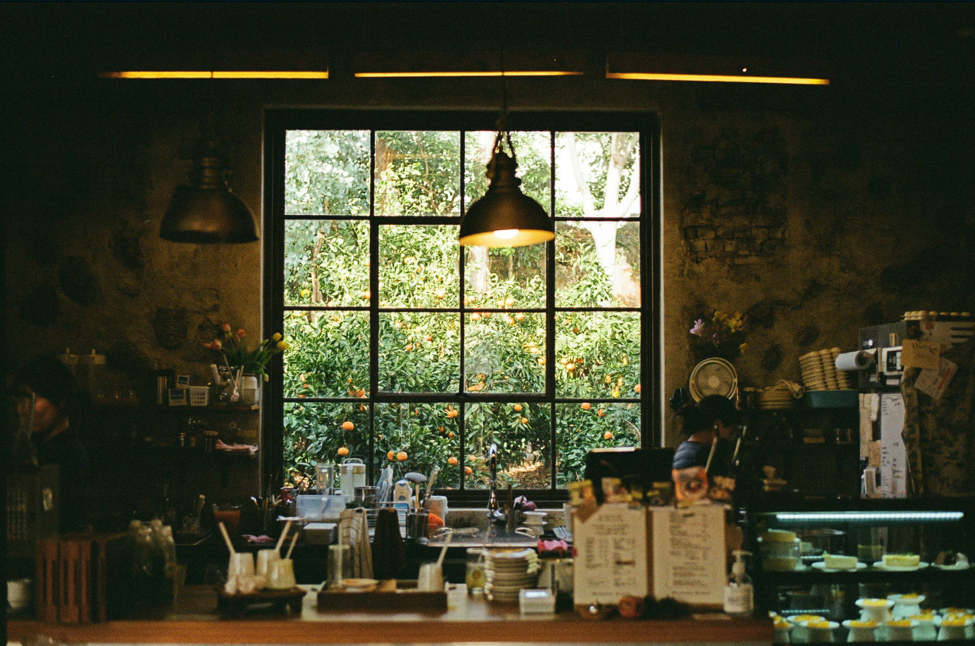 A view of a kitchen through a window photo – Free Cafe Image on Unsplash