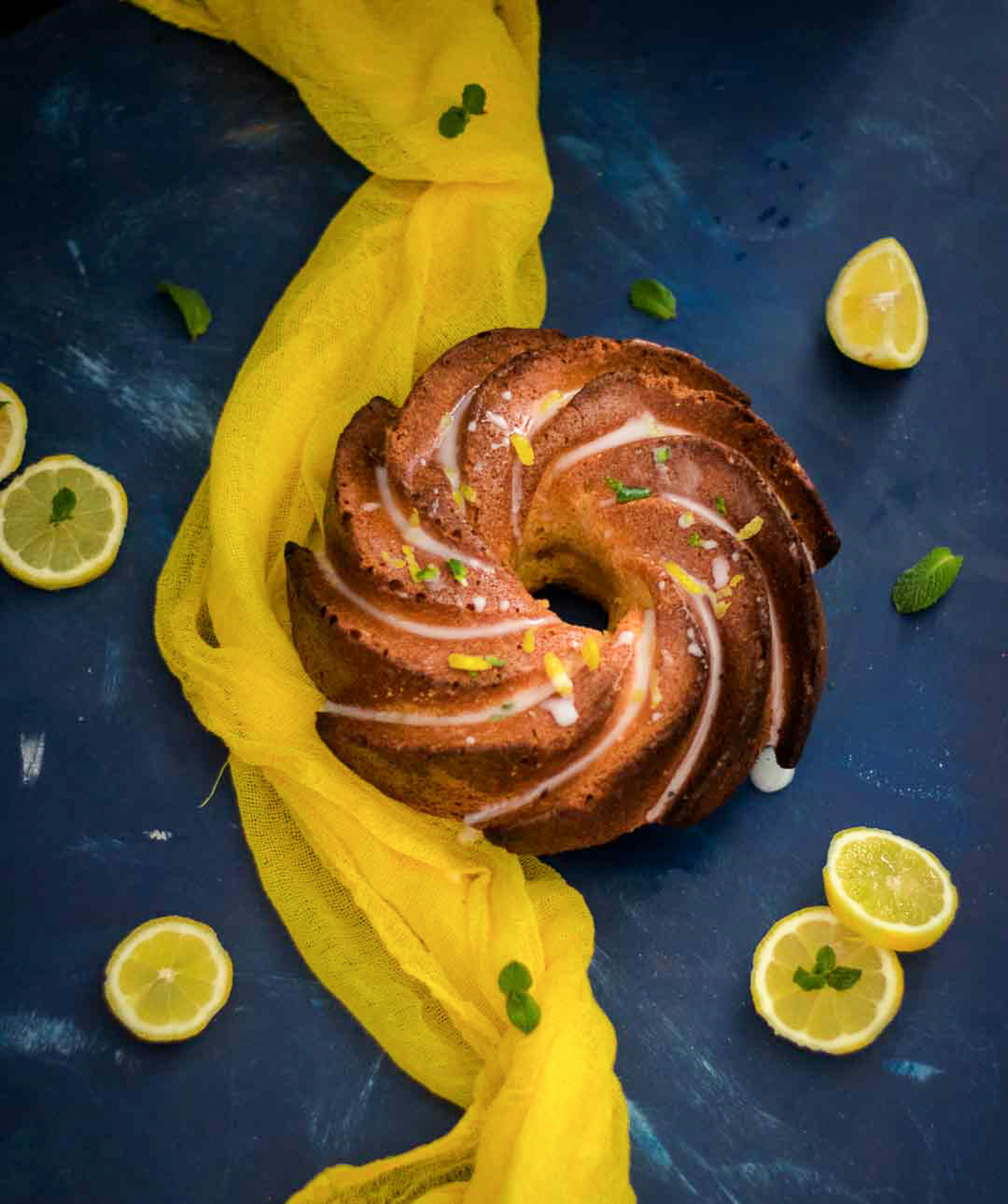 Sunlit Bundt Swirl: Lemon Halos and a Golden Drapery