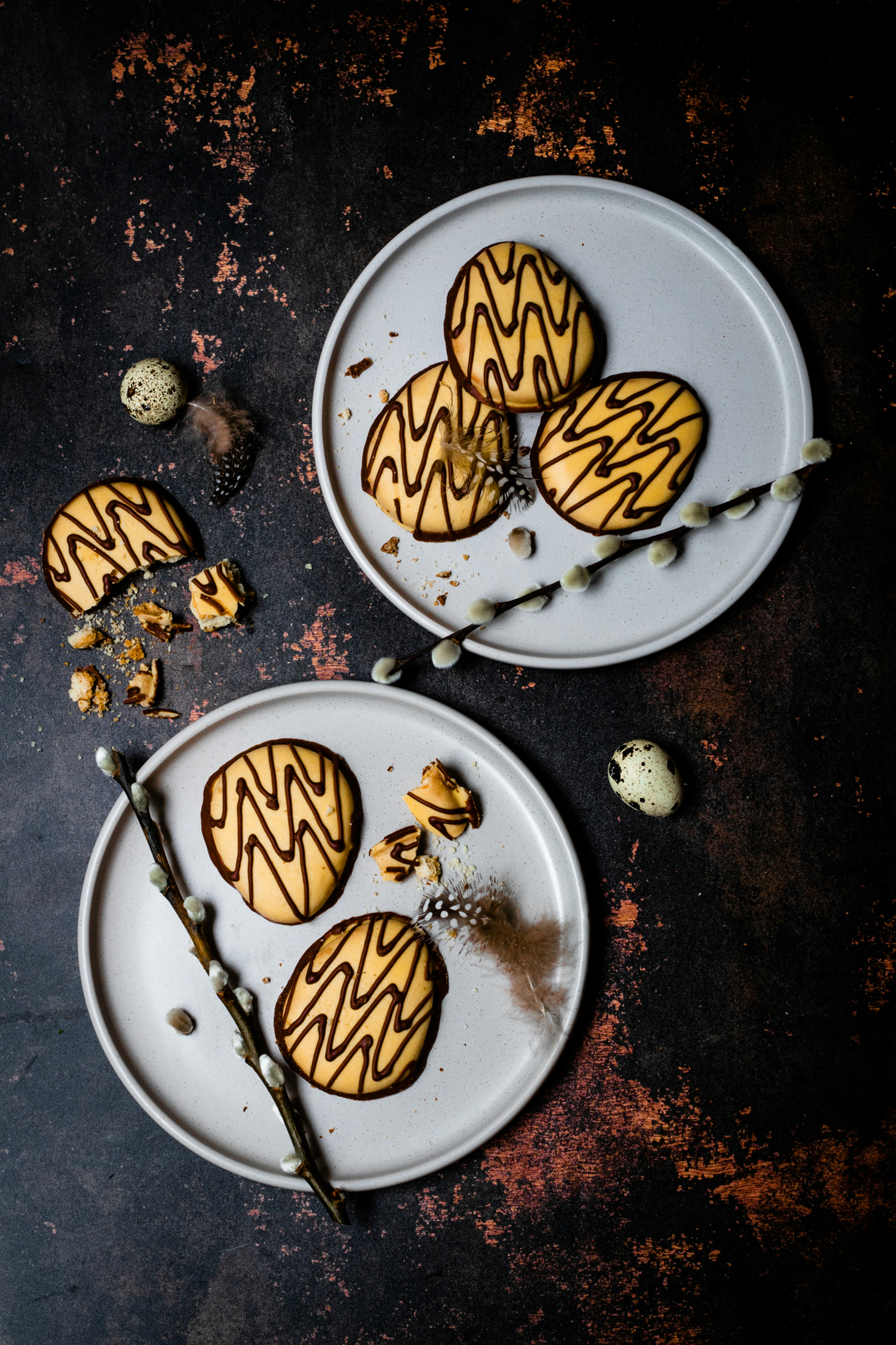 A couple of plates that have some food on them photo – Free Spring ...