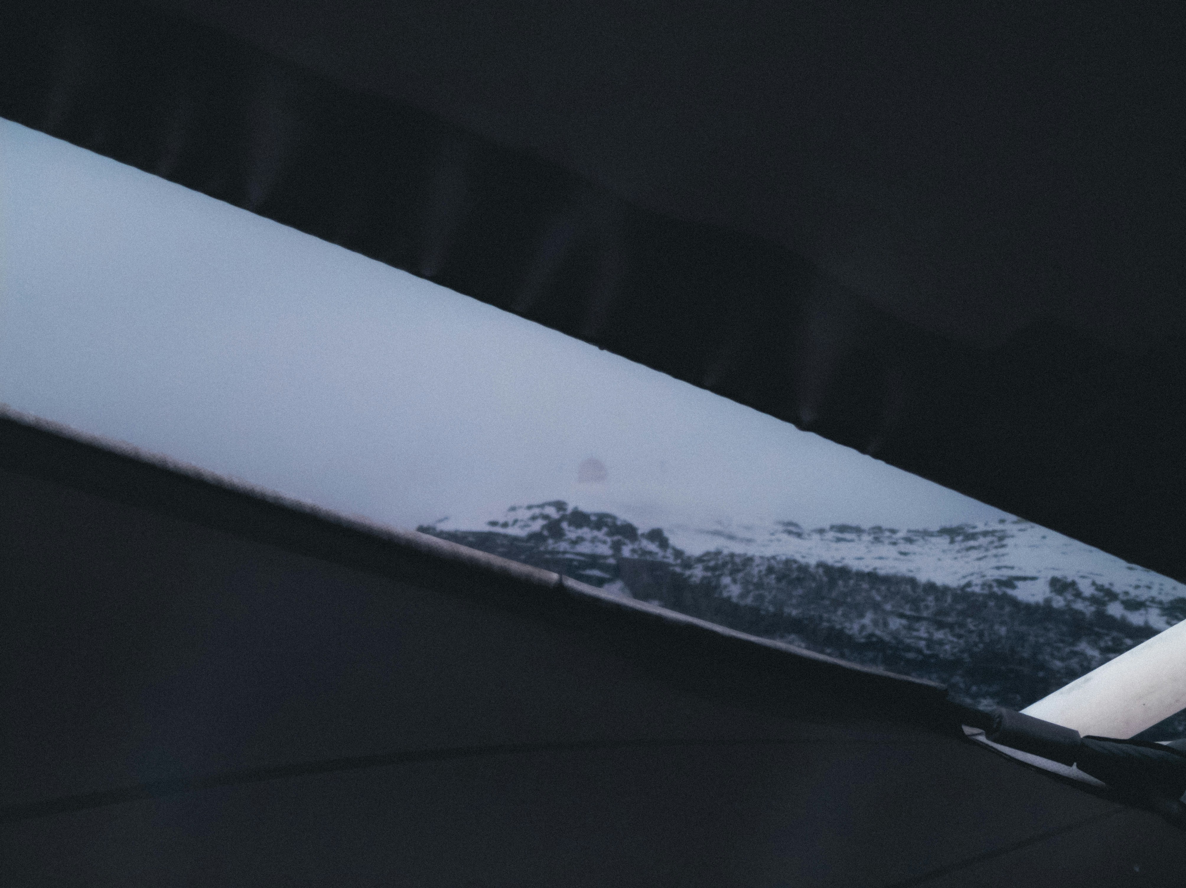 a close up of a snow covered mountain