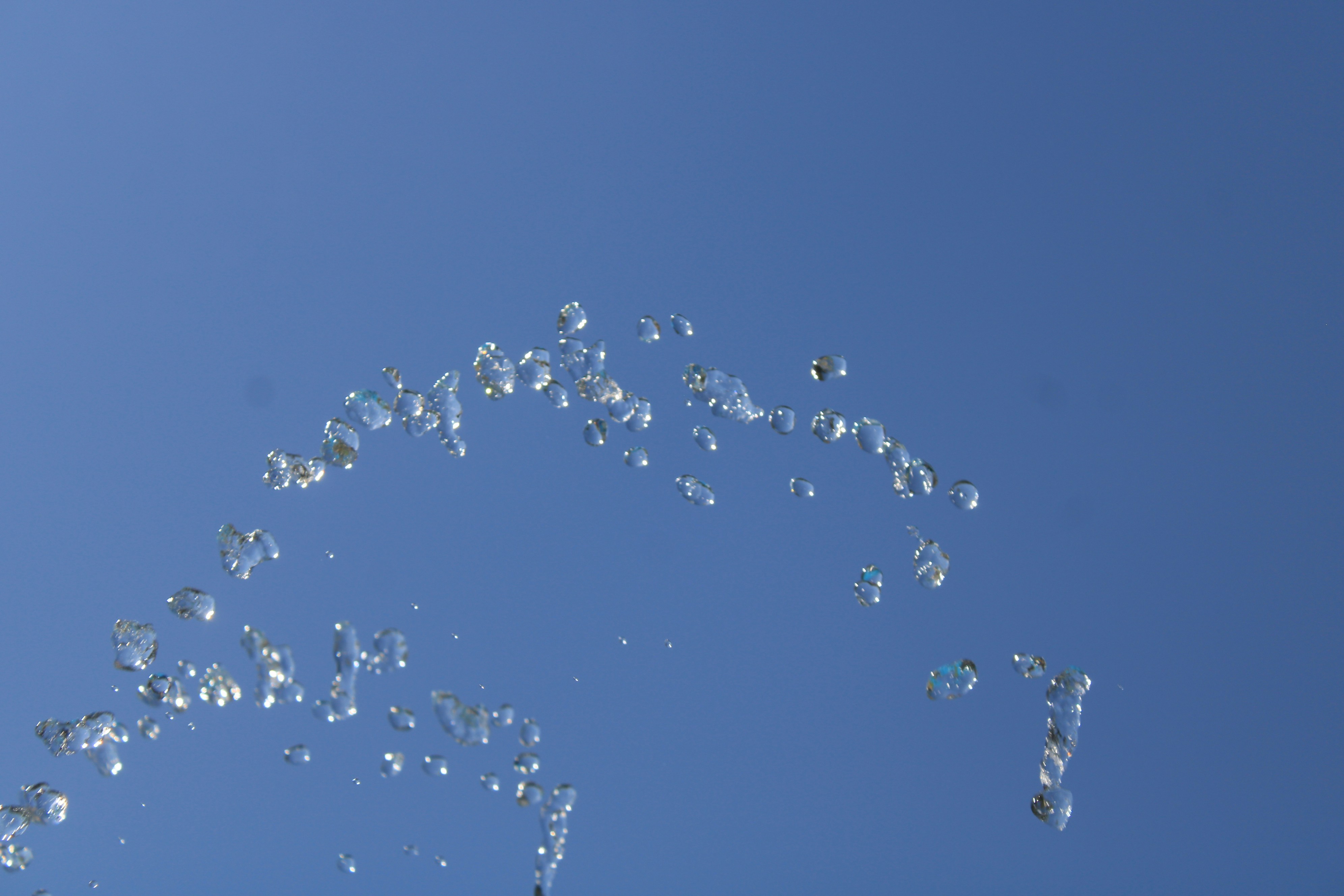 Water jets in the sky