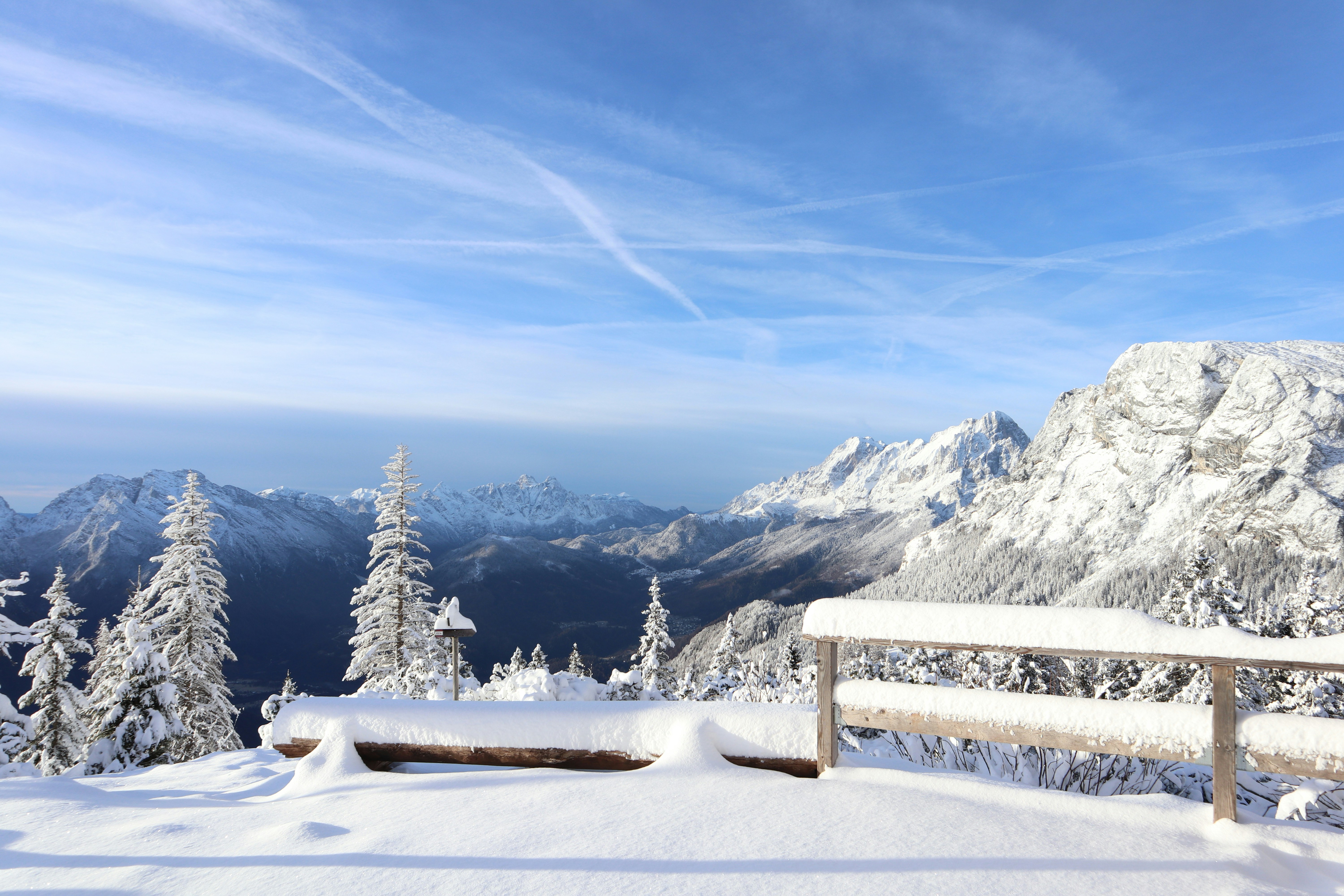 Serene Alpine Winter Vista