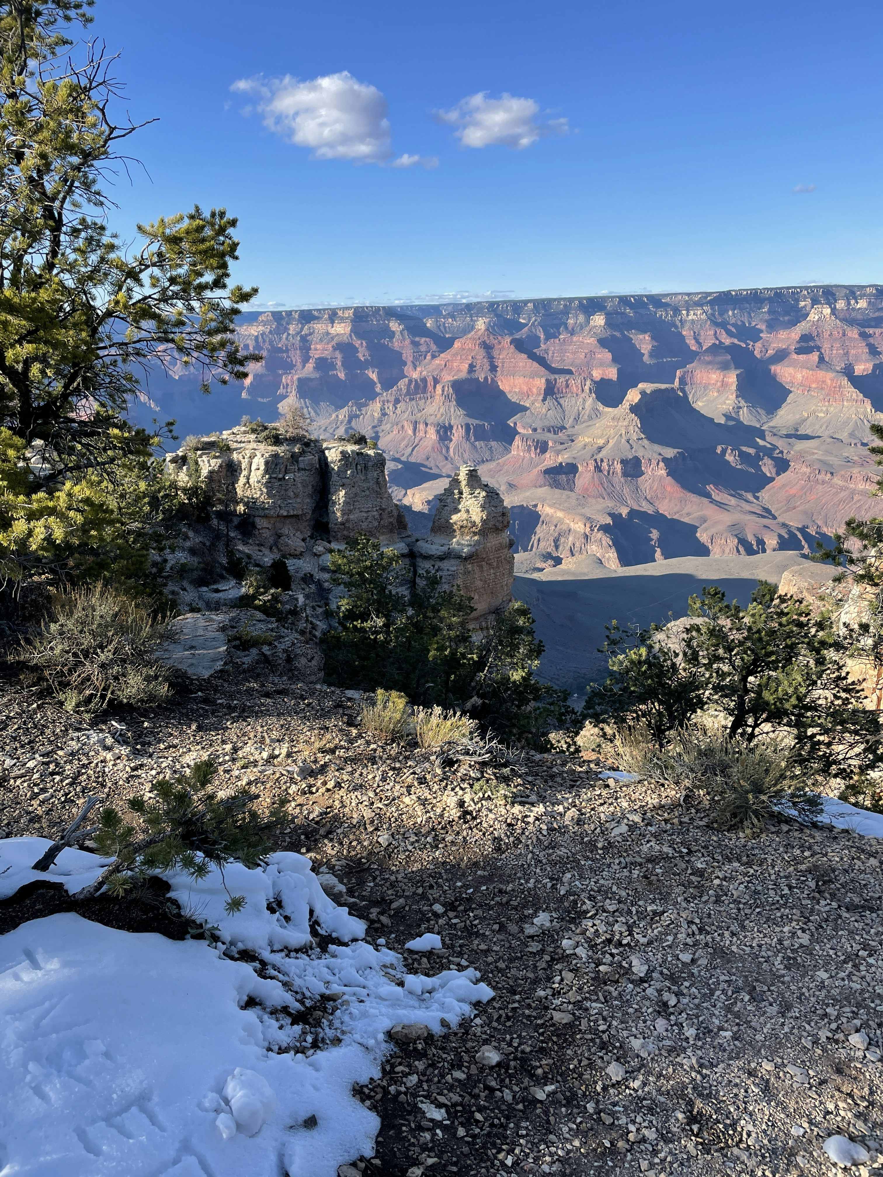 a scenic view of the grand canyon in winter