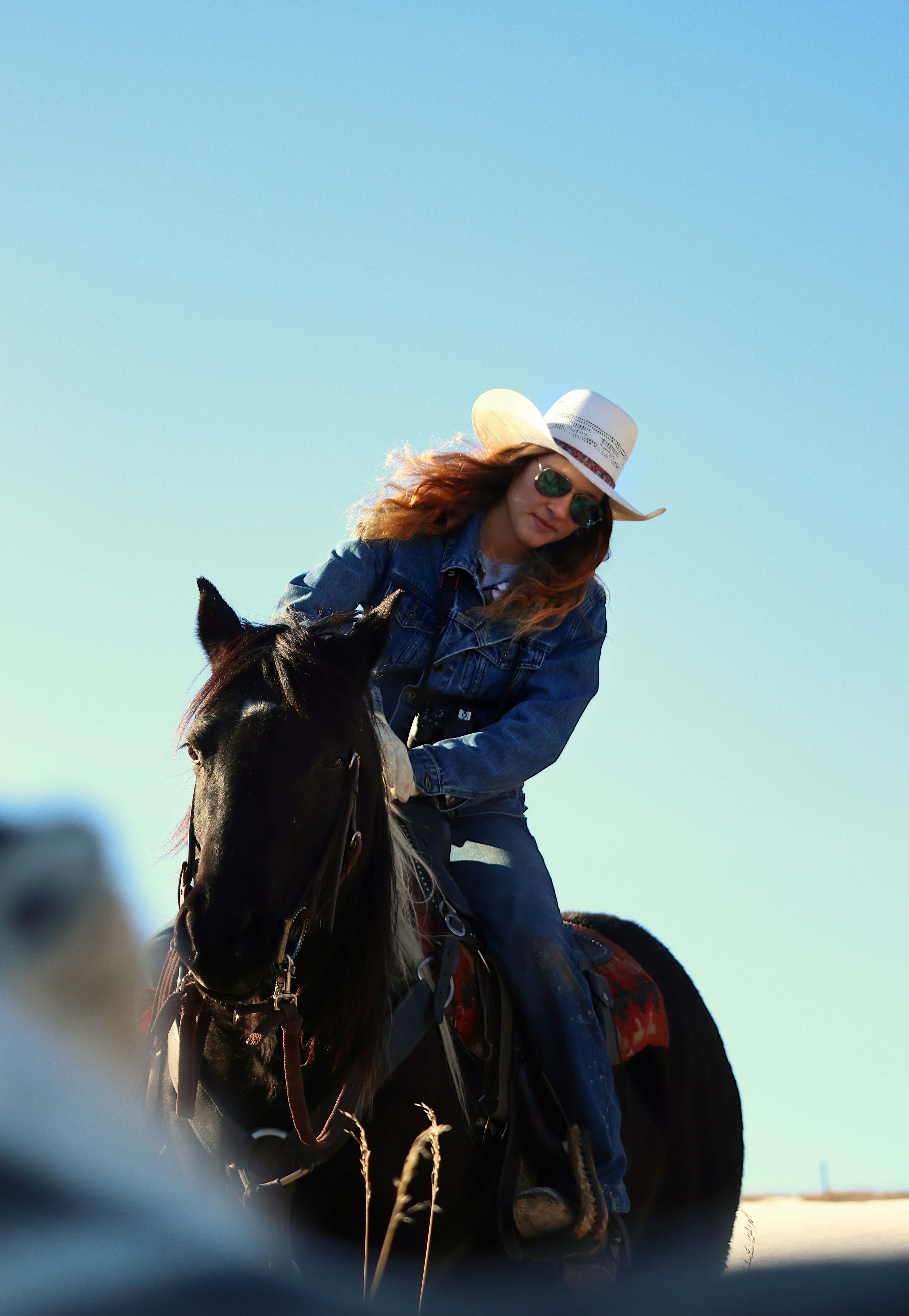 A woman in a cowboy hat riding a horse photo – Free Usa Image on Unsplash