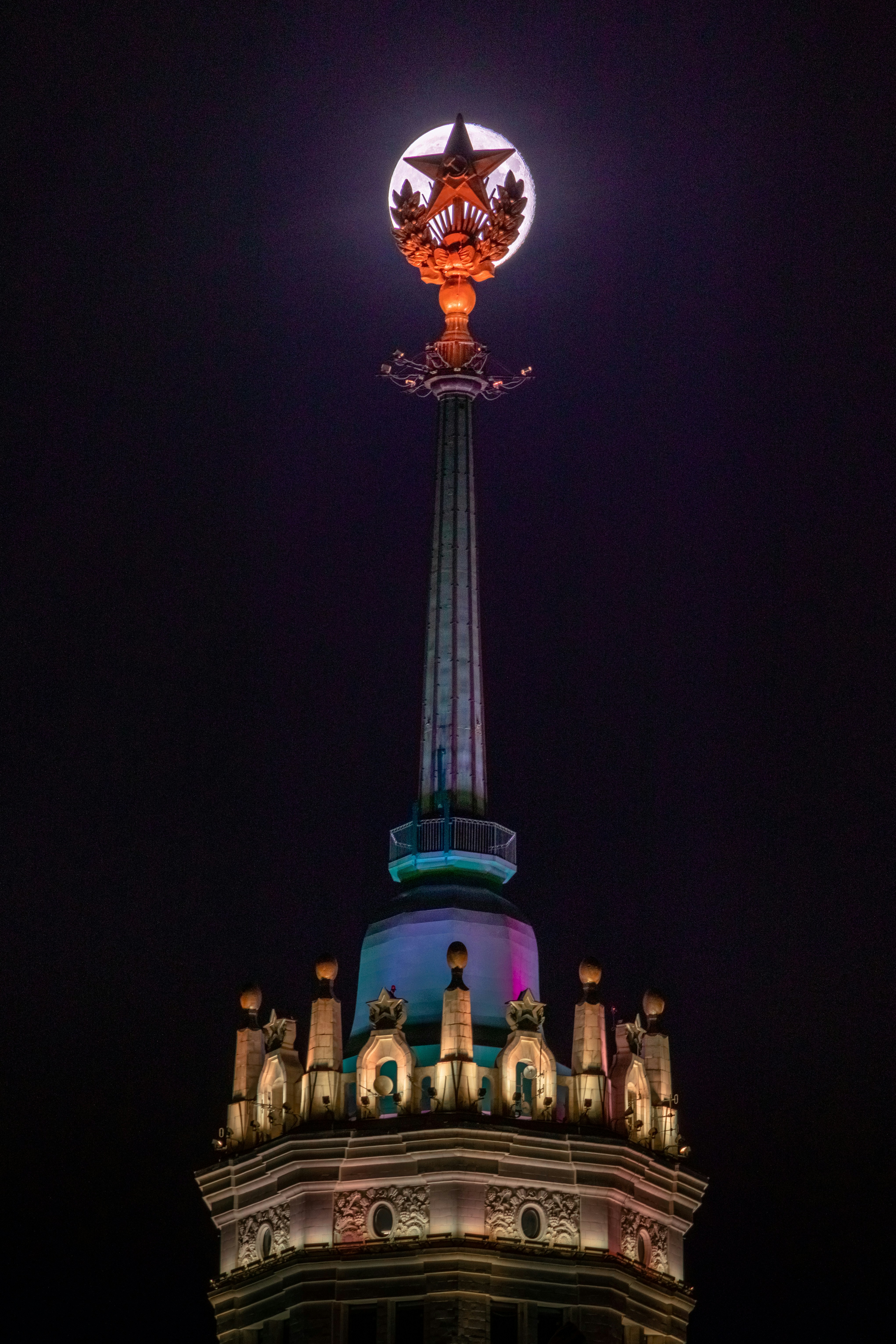 Orb of Night atop a Multicolored Spire