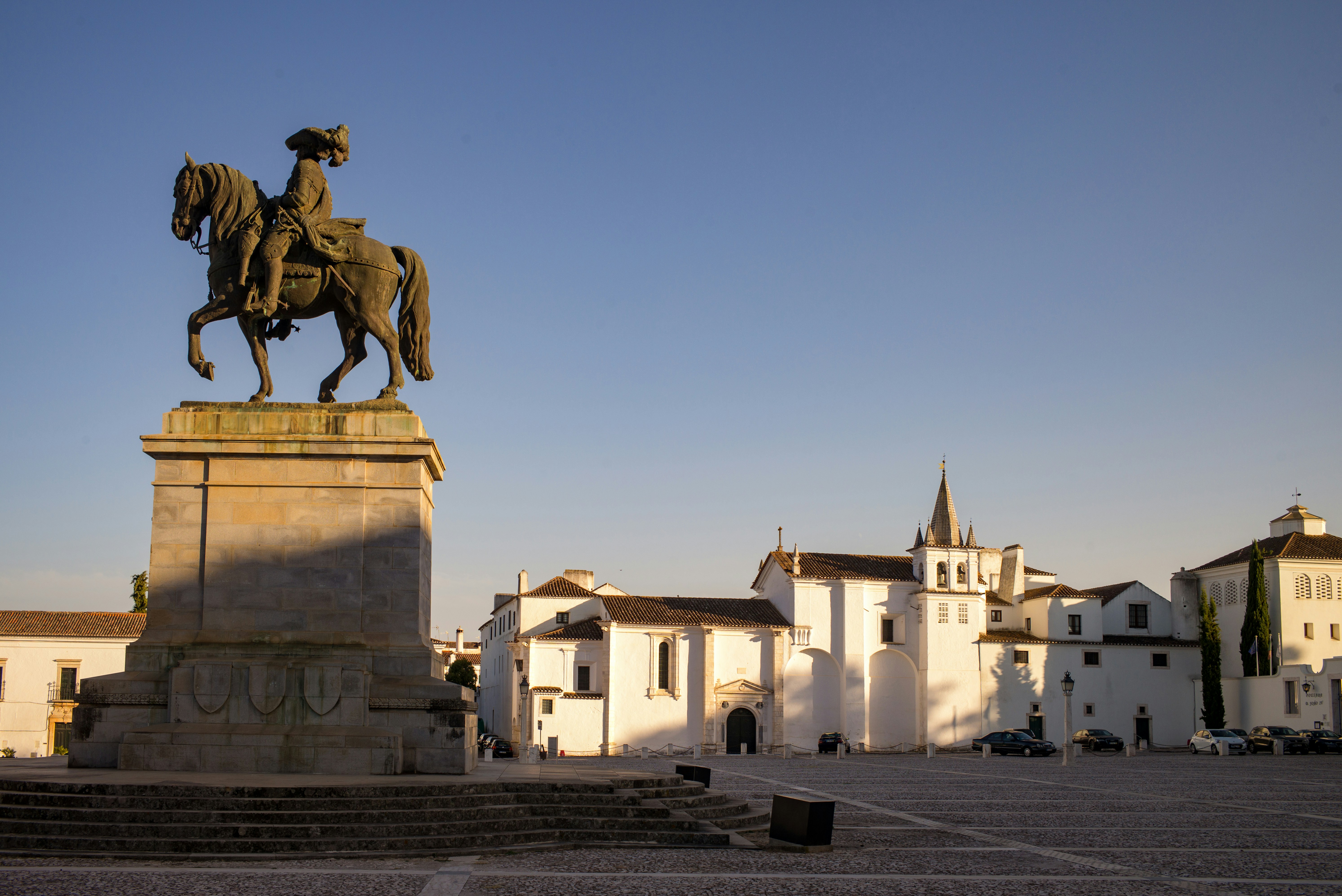 Majestic Equestrian Against Historic Skyline