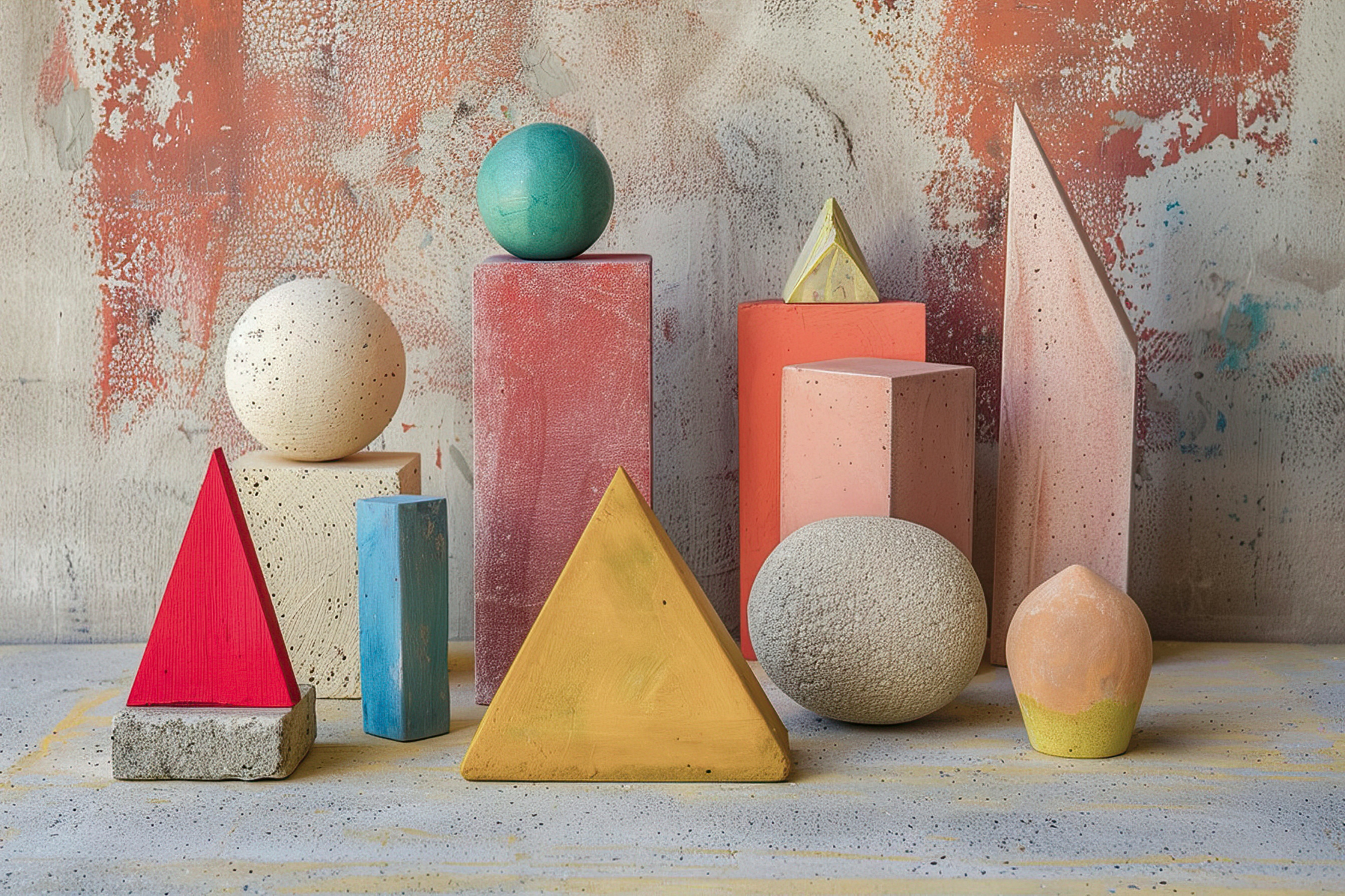 A group of different colored shapes and sizes photo – Free Geometric ...