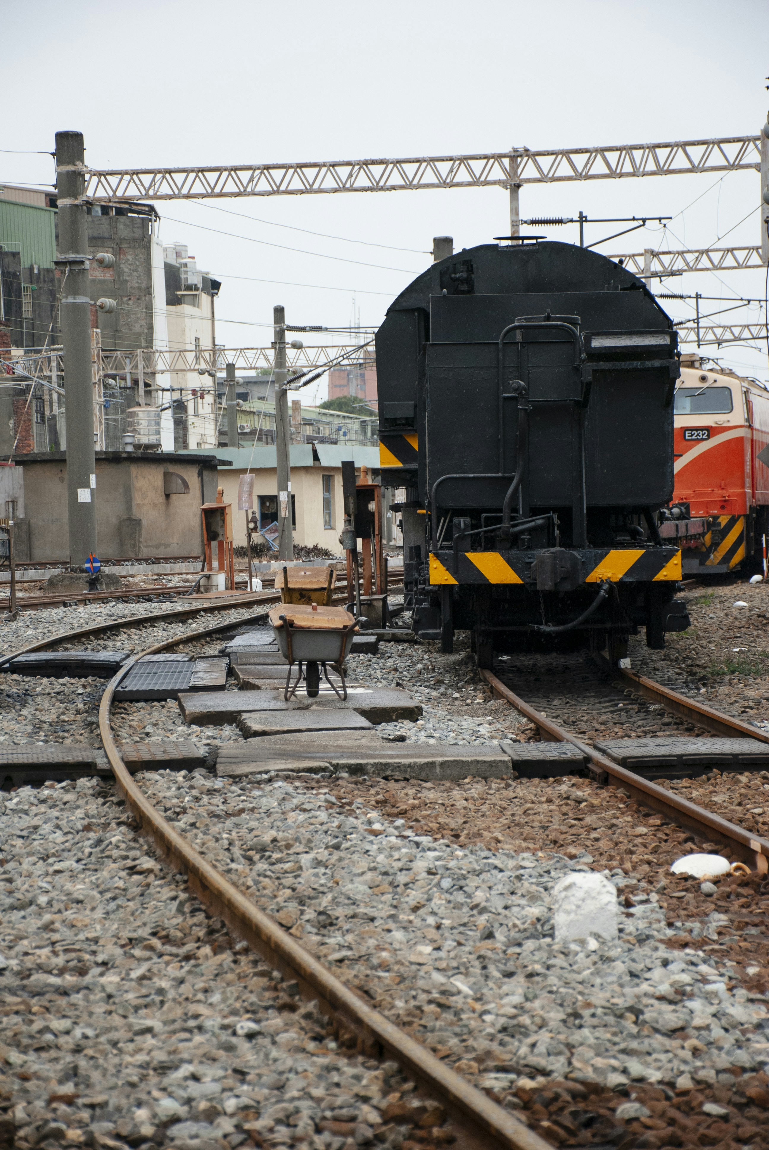 The Back of Black Steel: A Rail Yard's Quiet Moment
