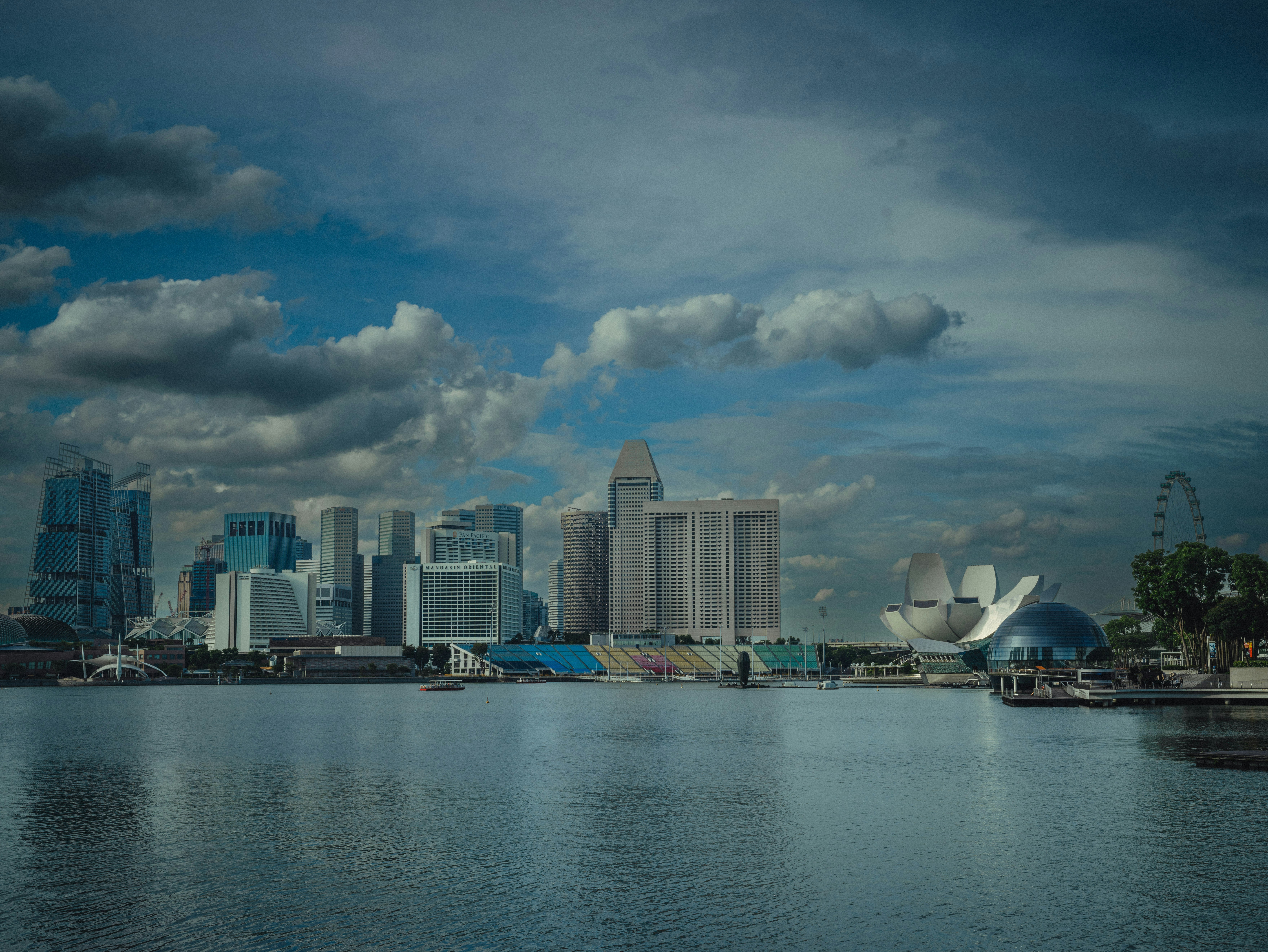Petal Skyline Over Marina Bay at Dusk