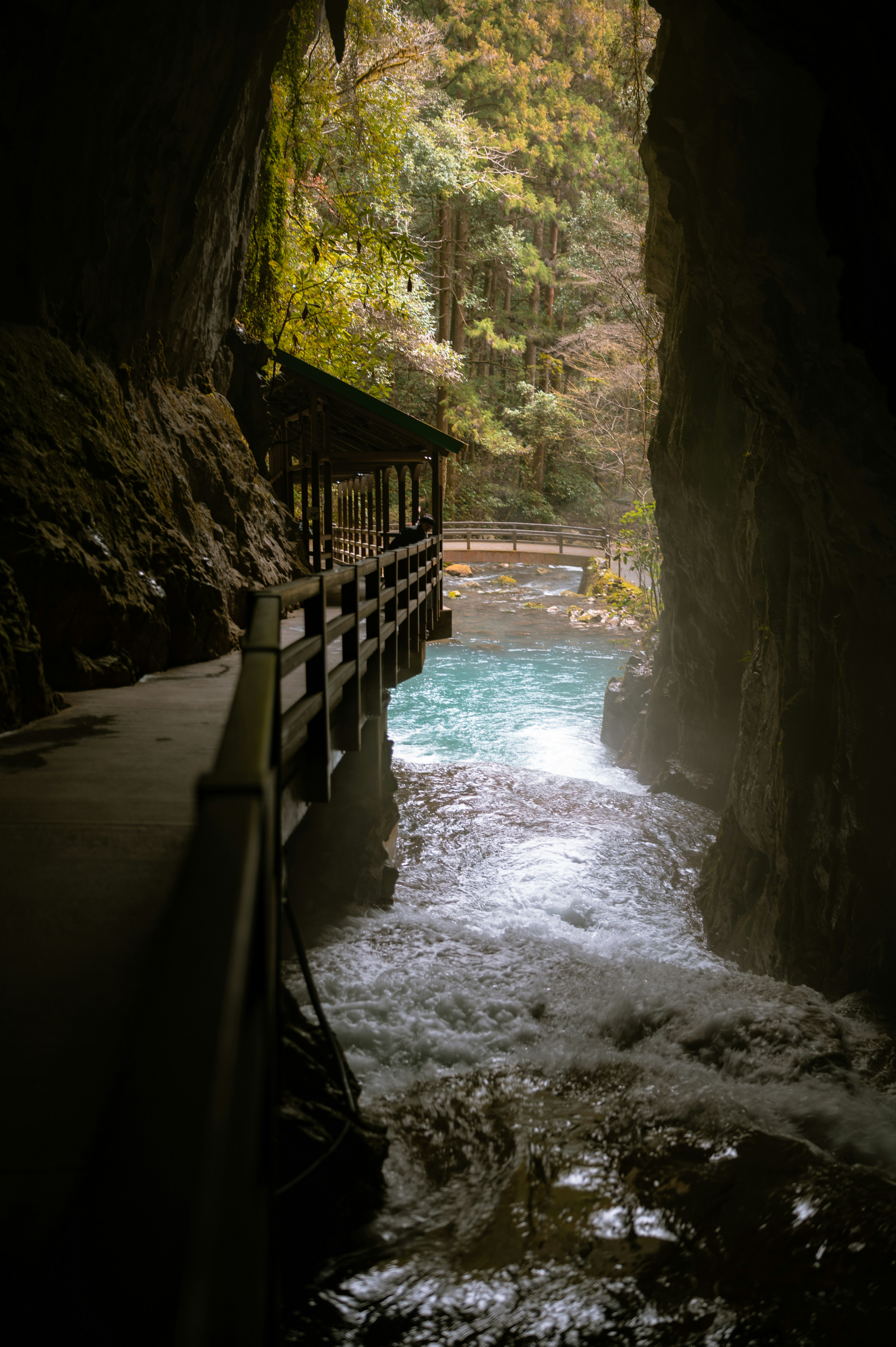 Turquoise Gorge Walk: Light at the Cave's Threshold