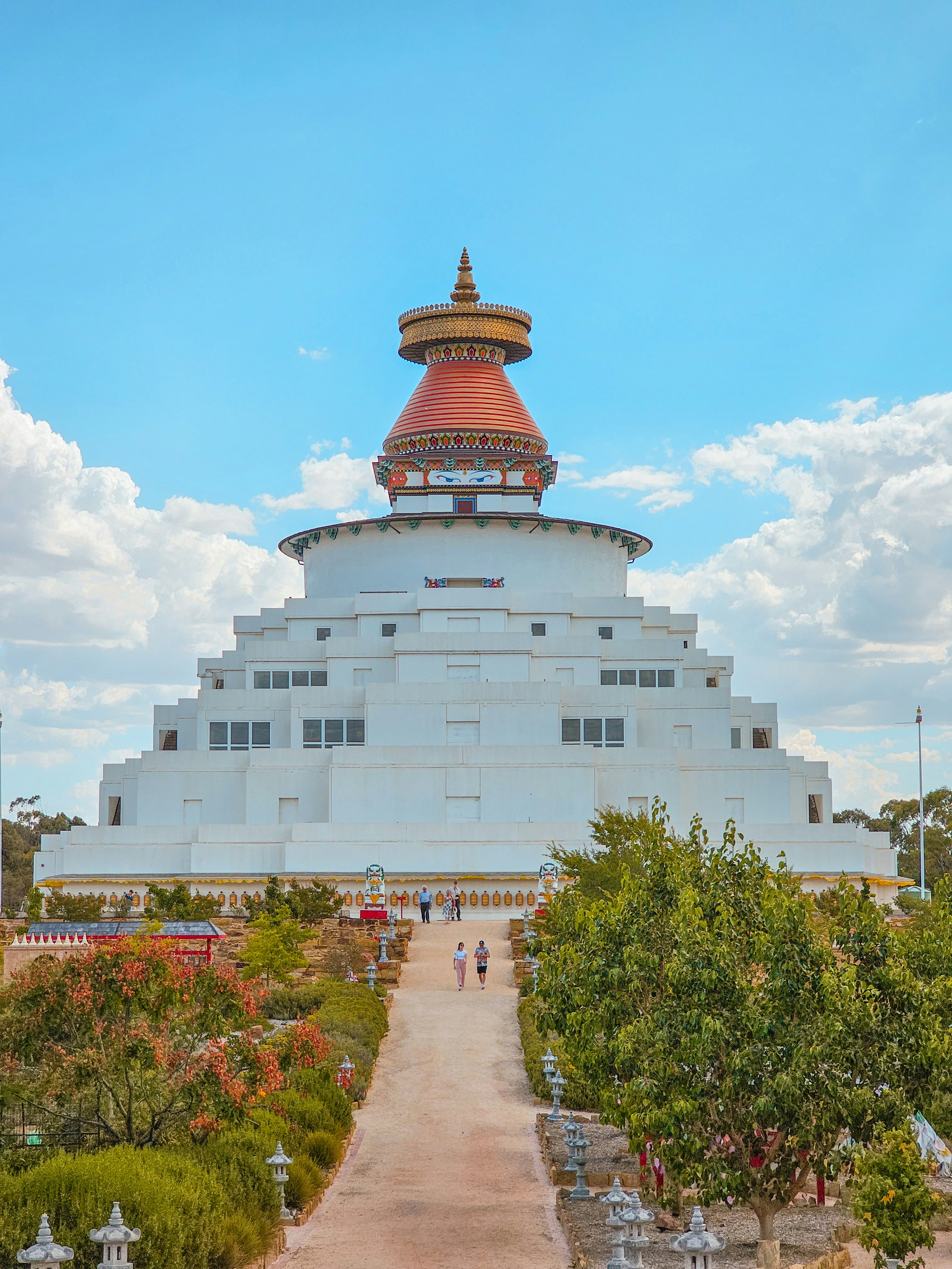 The White Terraced Monument Surmounted by a Terracotta Spire