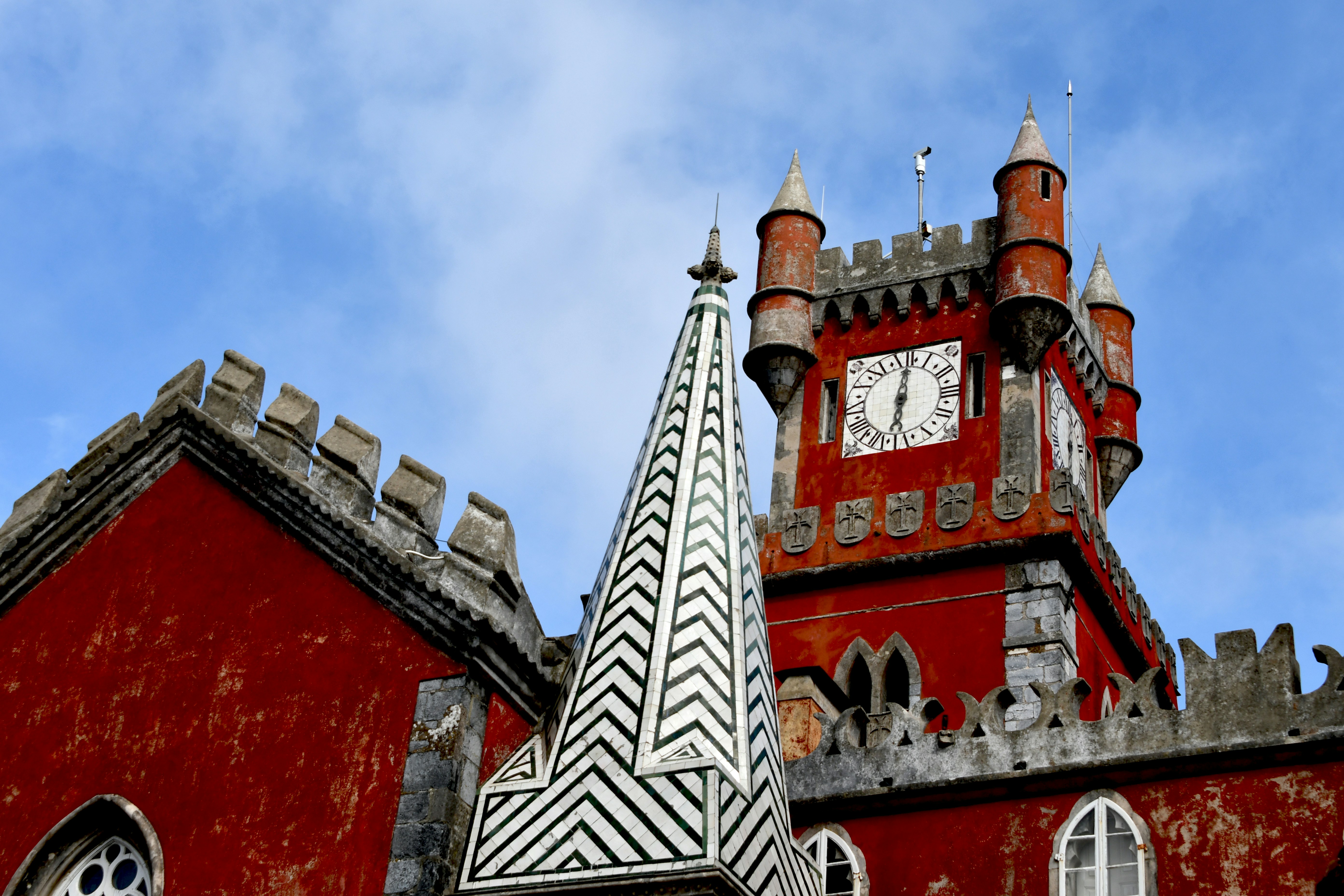 A large red building with a clock on it's side photo – Free Sintra ...