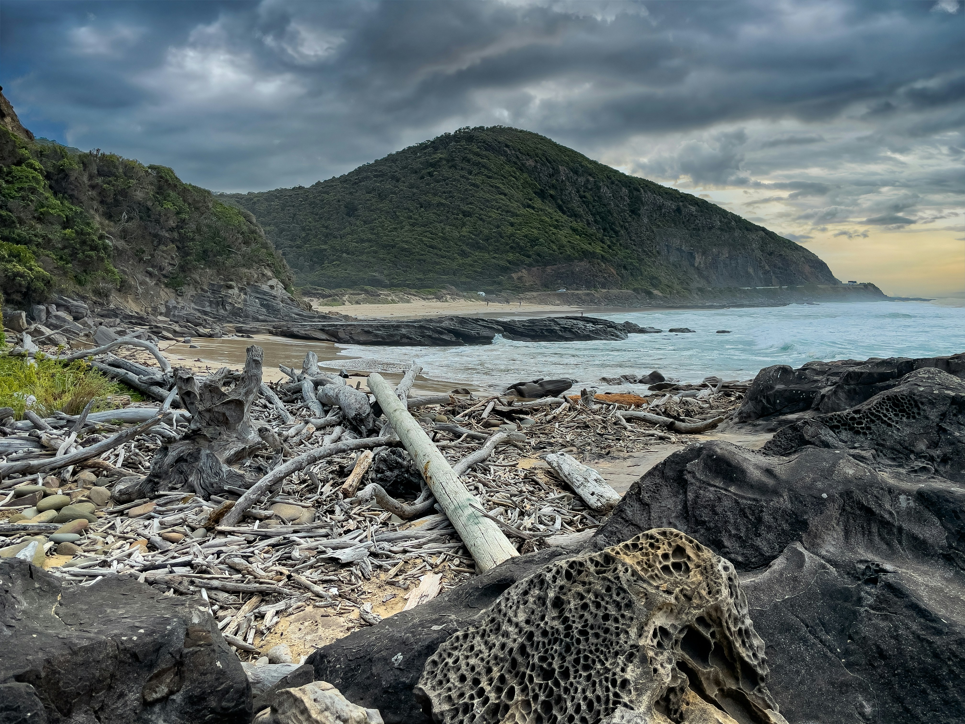 Coastal Wilderness Beneath Brooding Skies
