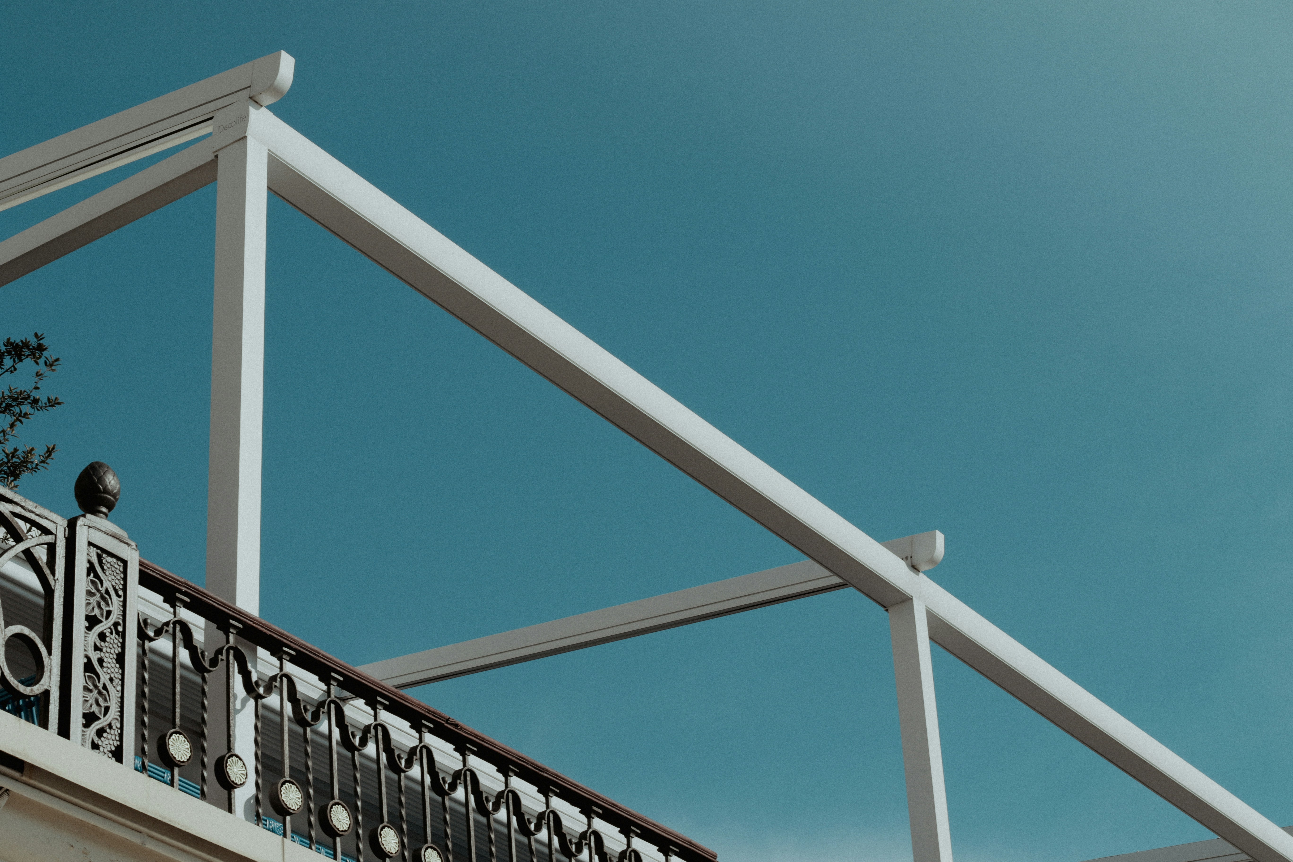 A bird is sitting on the railing of a bridge photo – Free Roof Image on ...