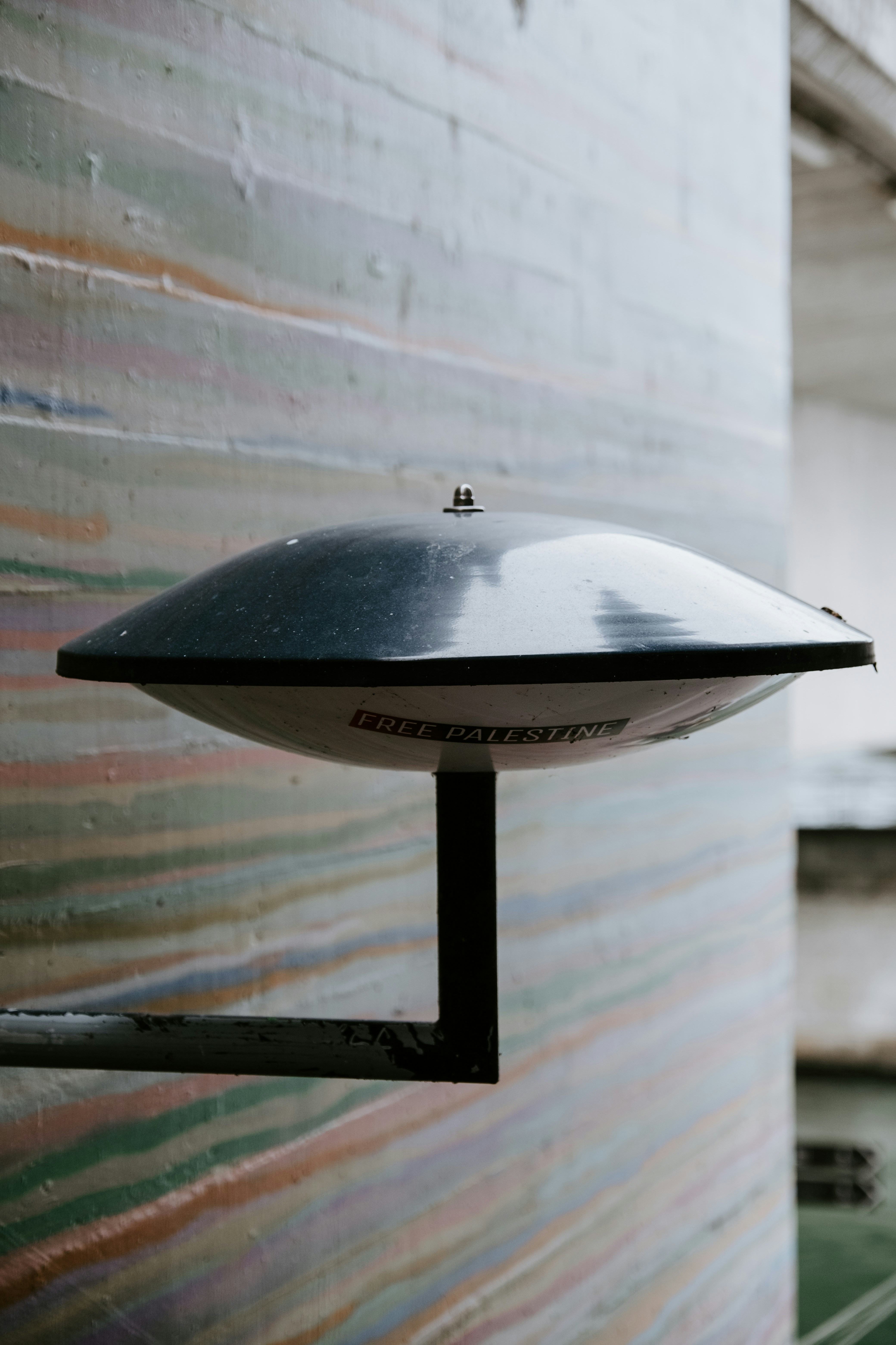 Luminary on a Striped Wall: the Free Palestine Lamp