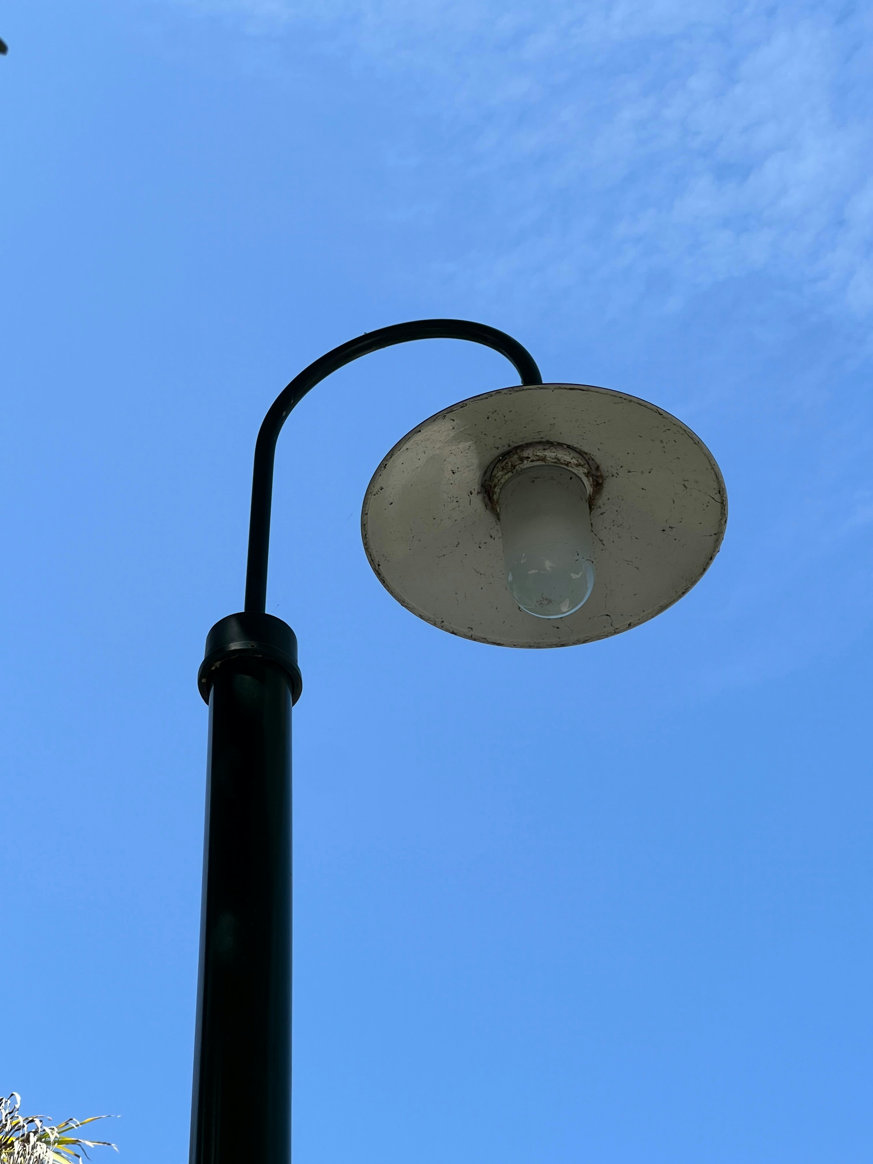 Arching Streetlamp Against a Cerulean Sky