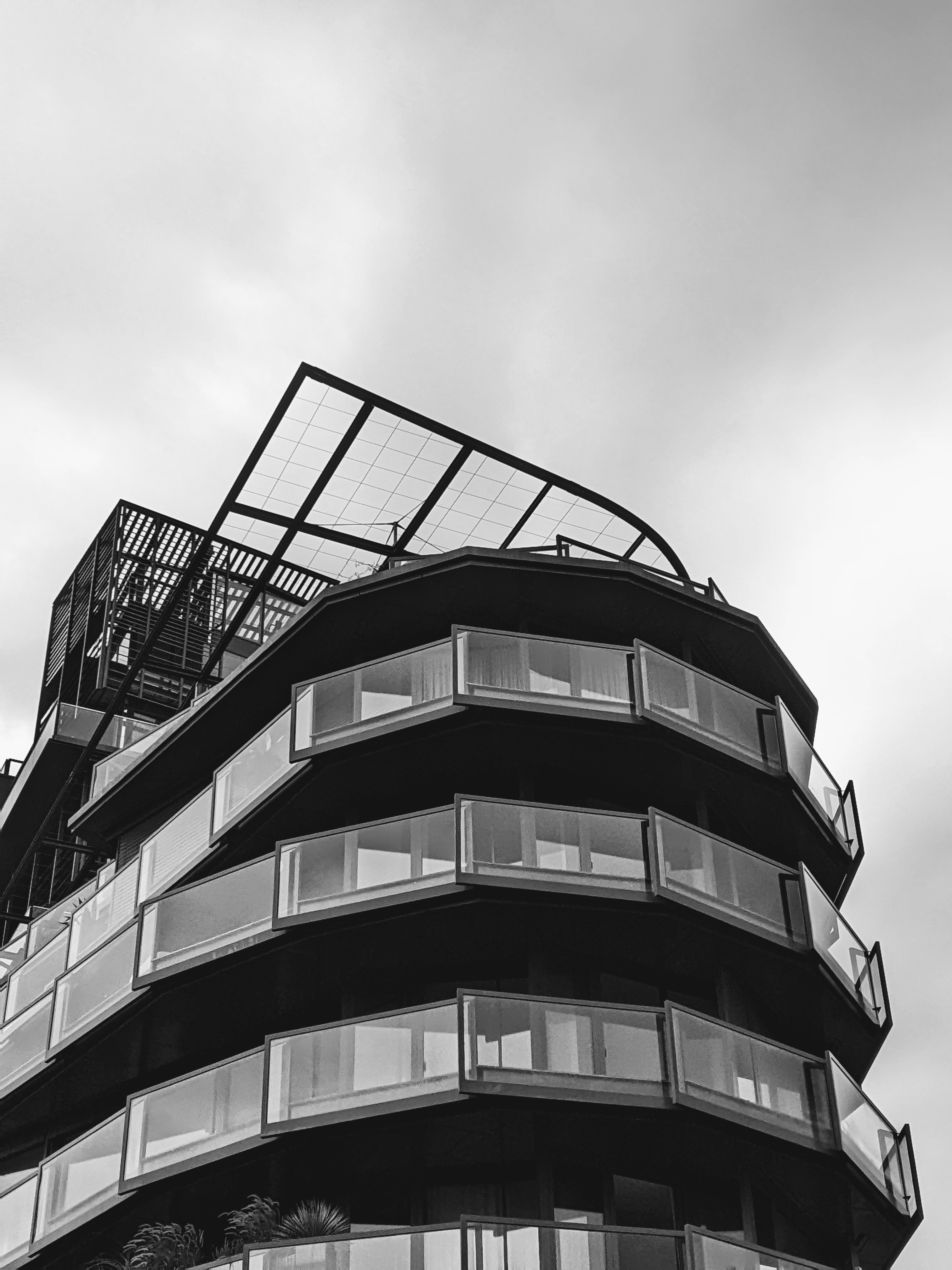 A black and white photo of a tall building photo – Free Rennes Image on ...