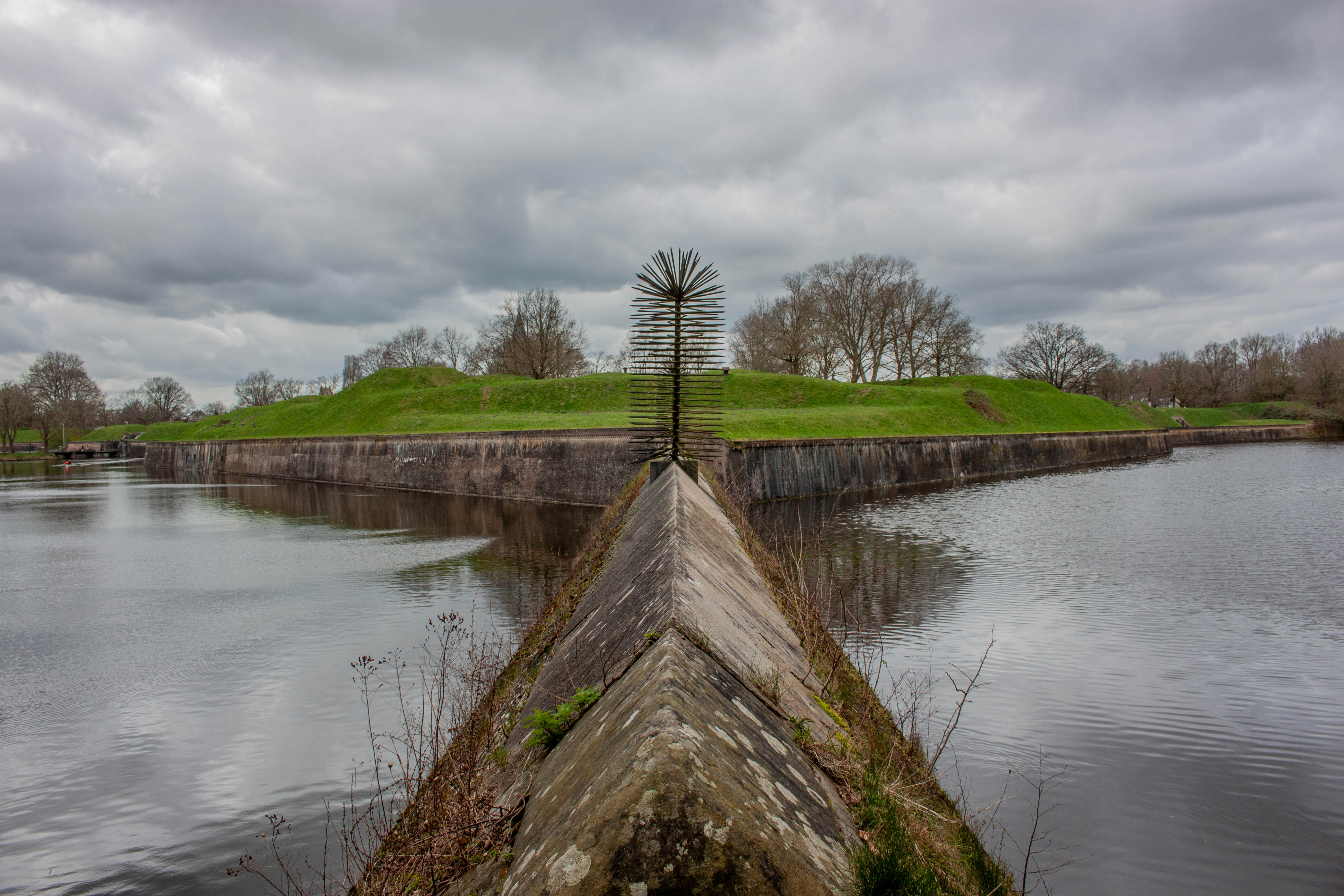 Converging Pathways Over Tranquil Waters
