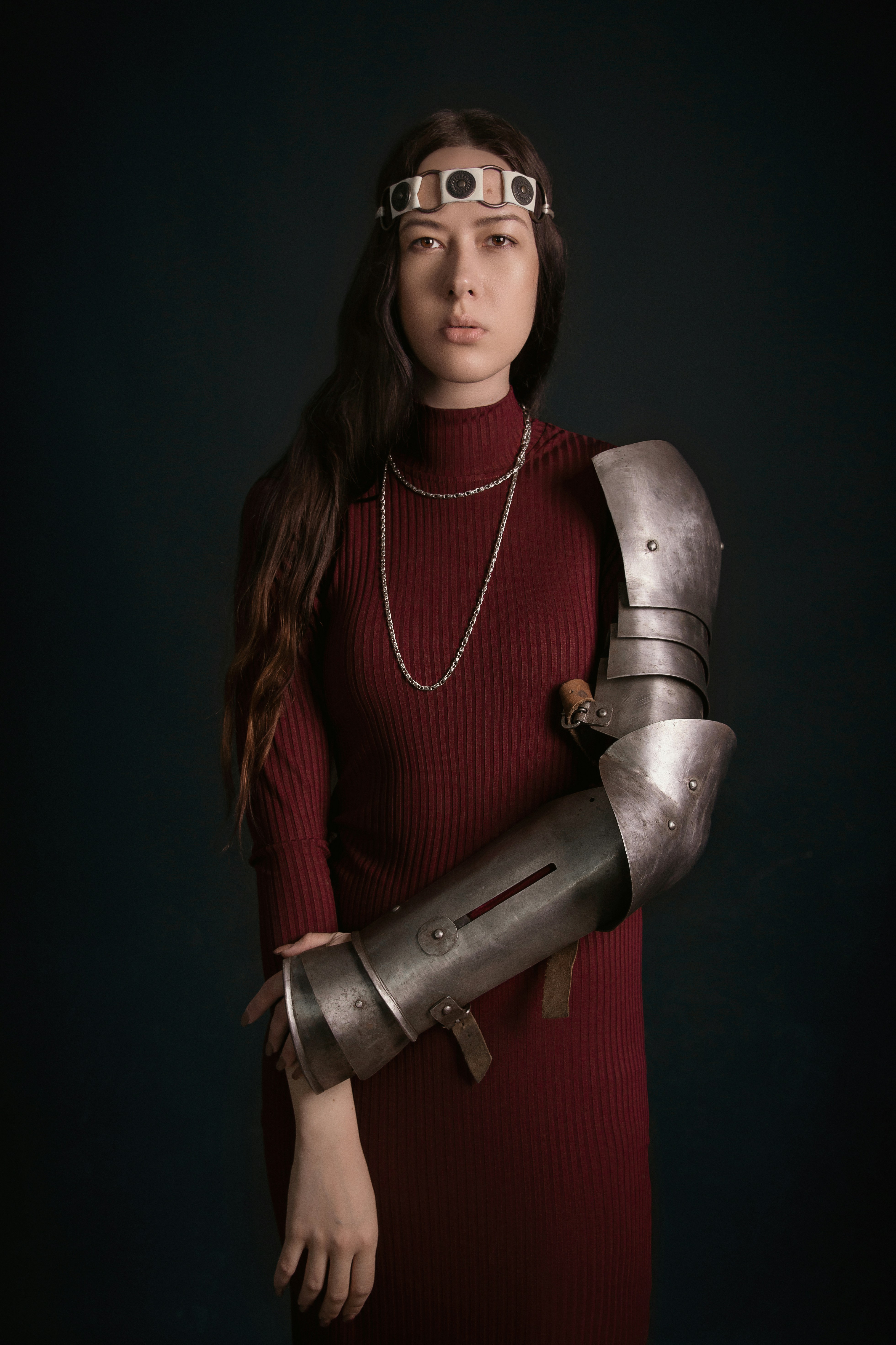 woman in medieval armor