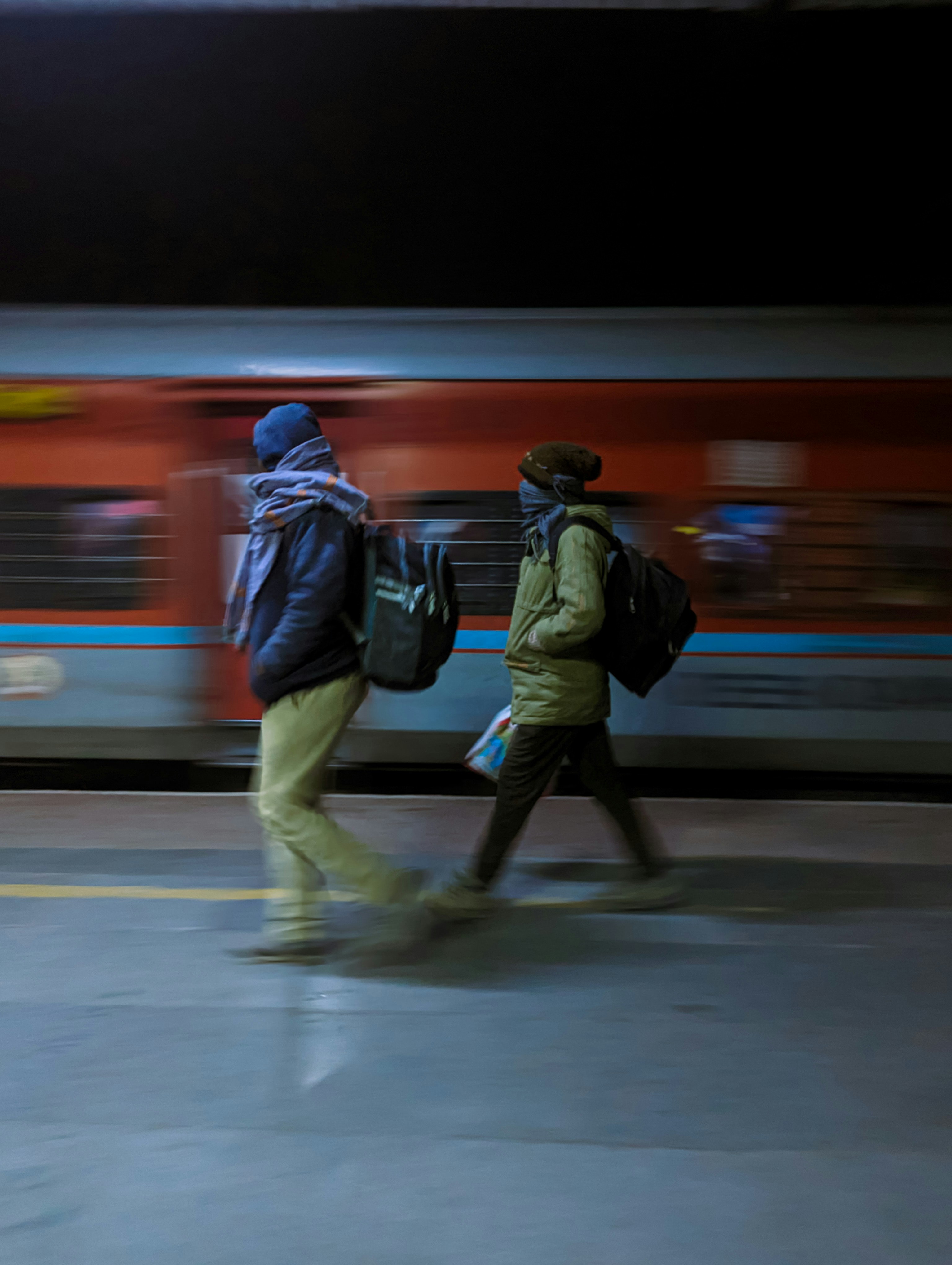 Walking Long Exposure, Railway Station - Madhya Pradesh