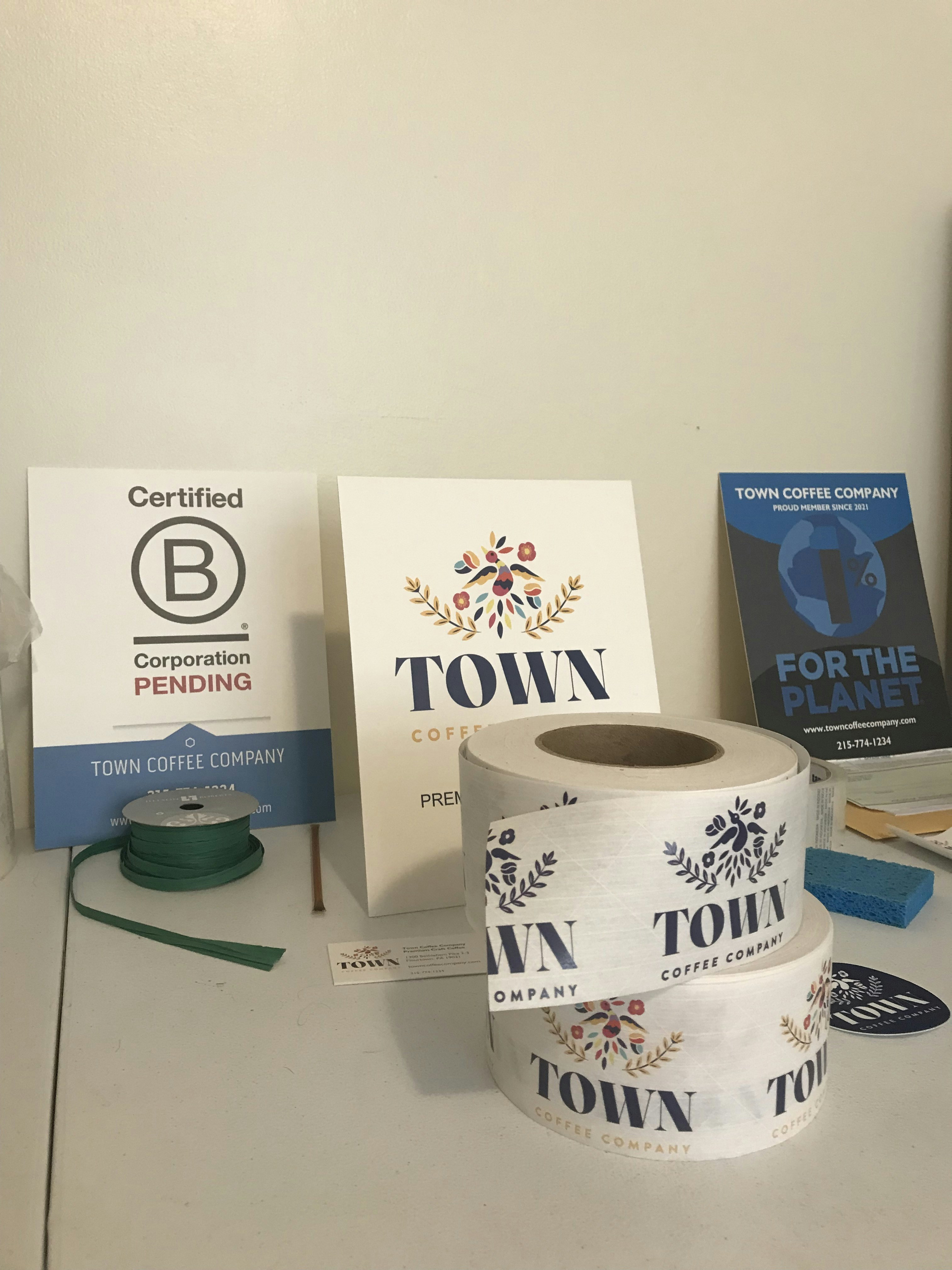 Printer Spools and Polished Signage: A Quiet Office Corner