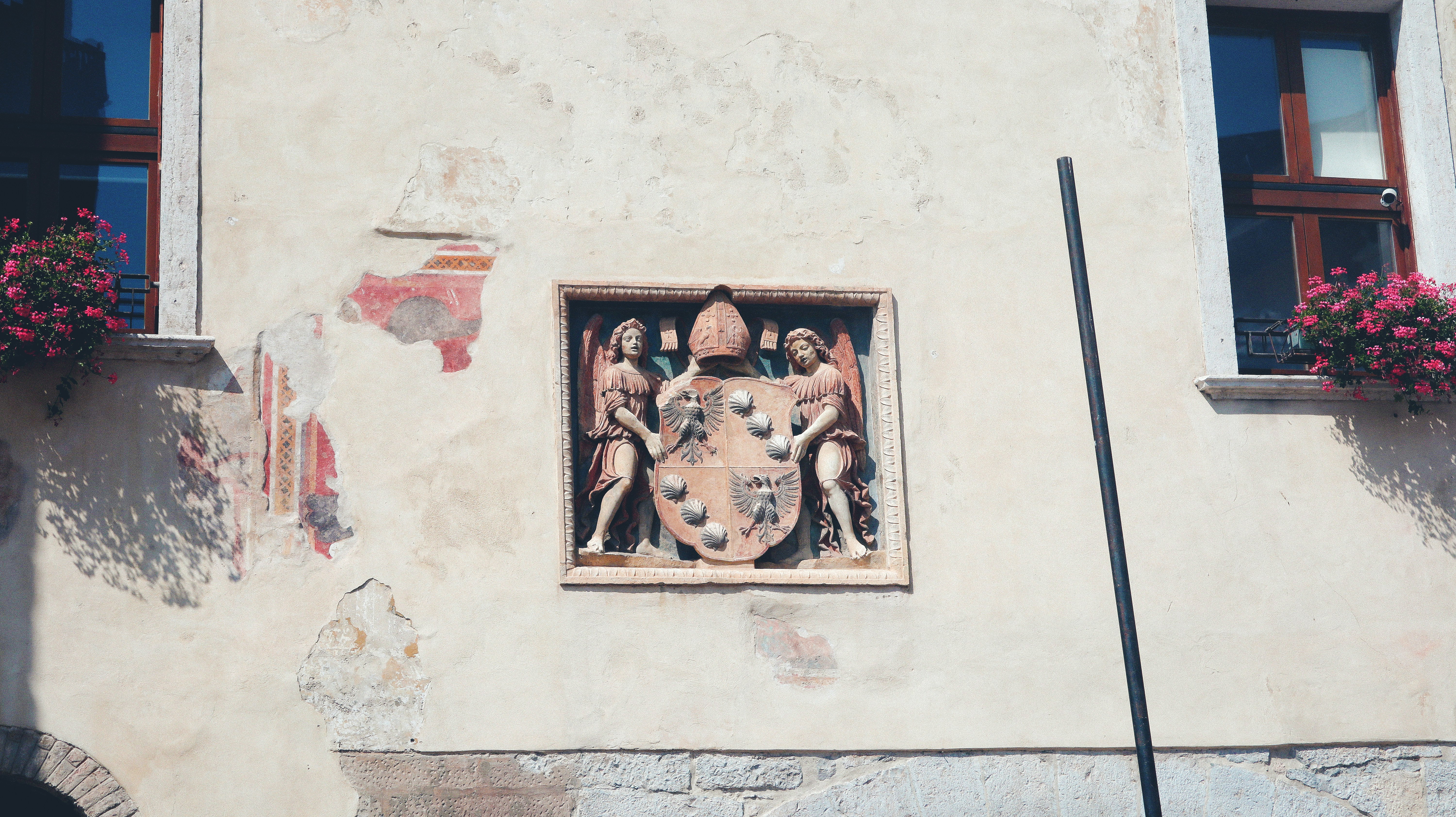 Historic Emblem Adorning Aged Walls