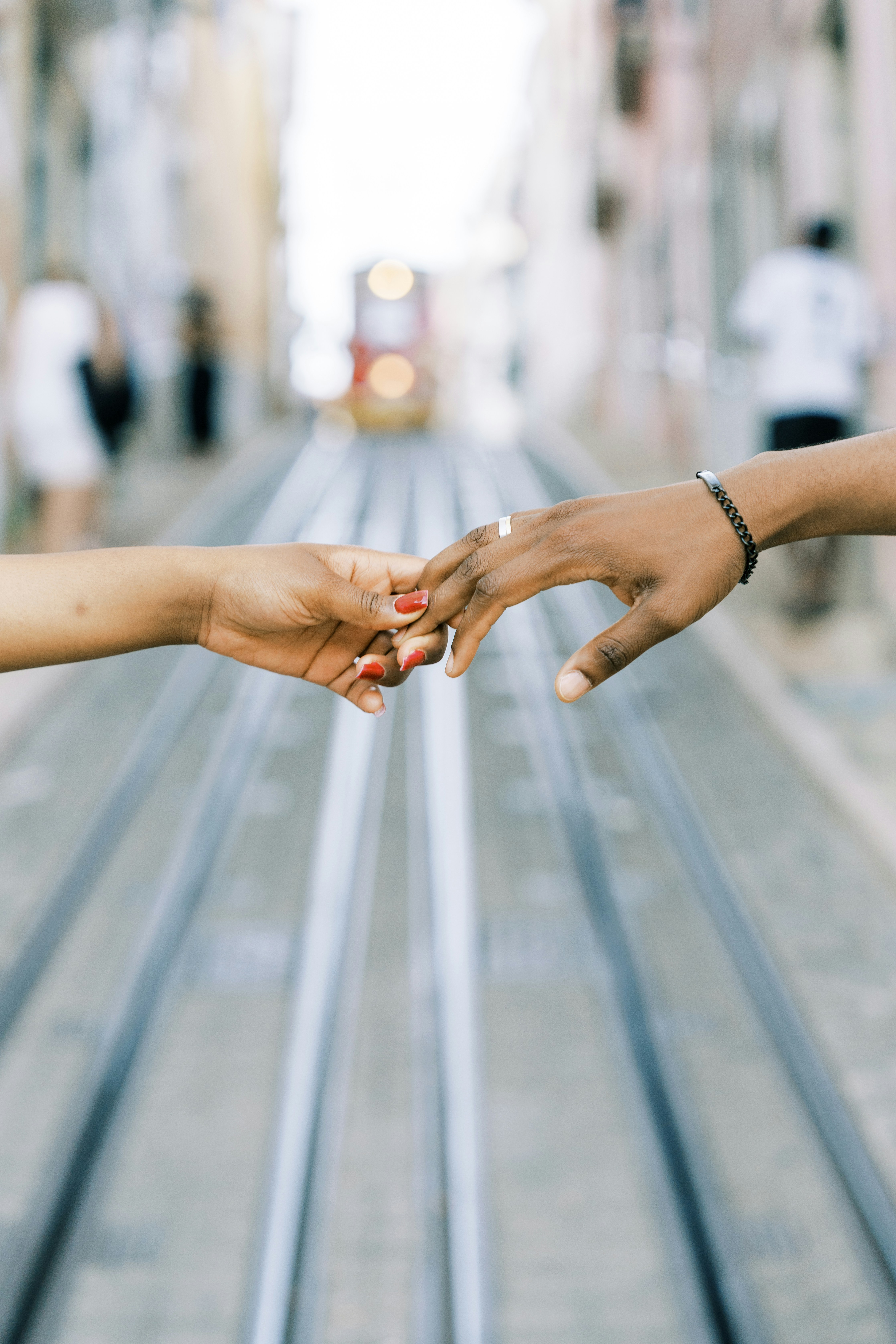 Two people reaching out their hands to each other photo – Free Finger ...