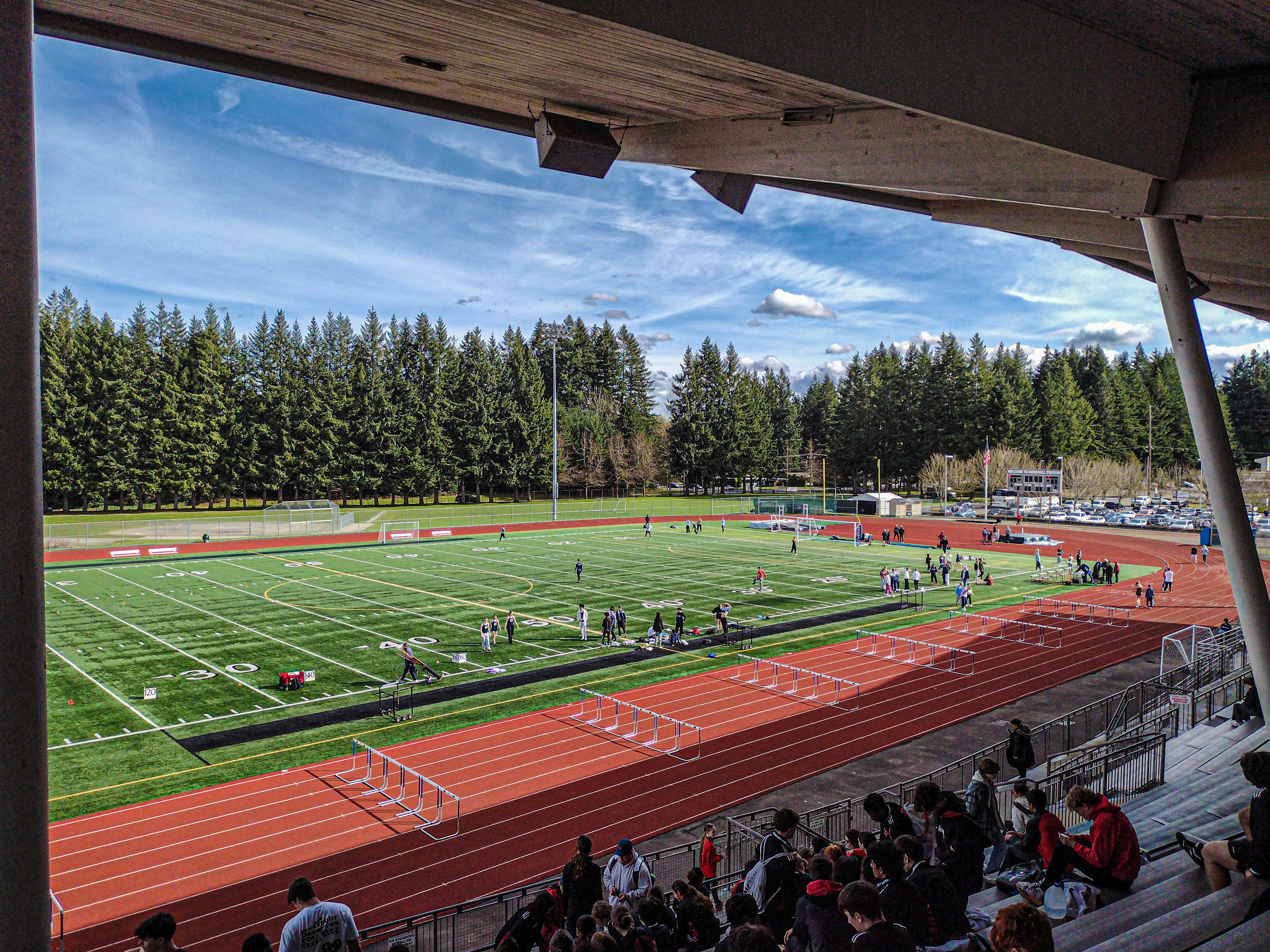 A view of a football field from inside a stadium photo – Free Wa Image ...
