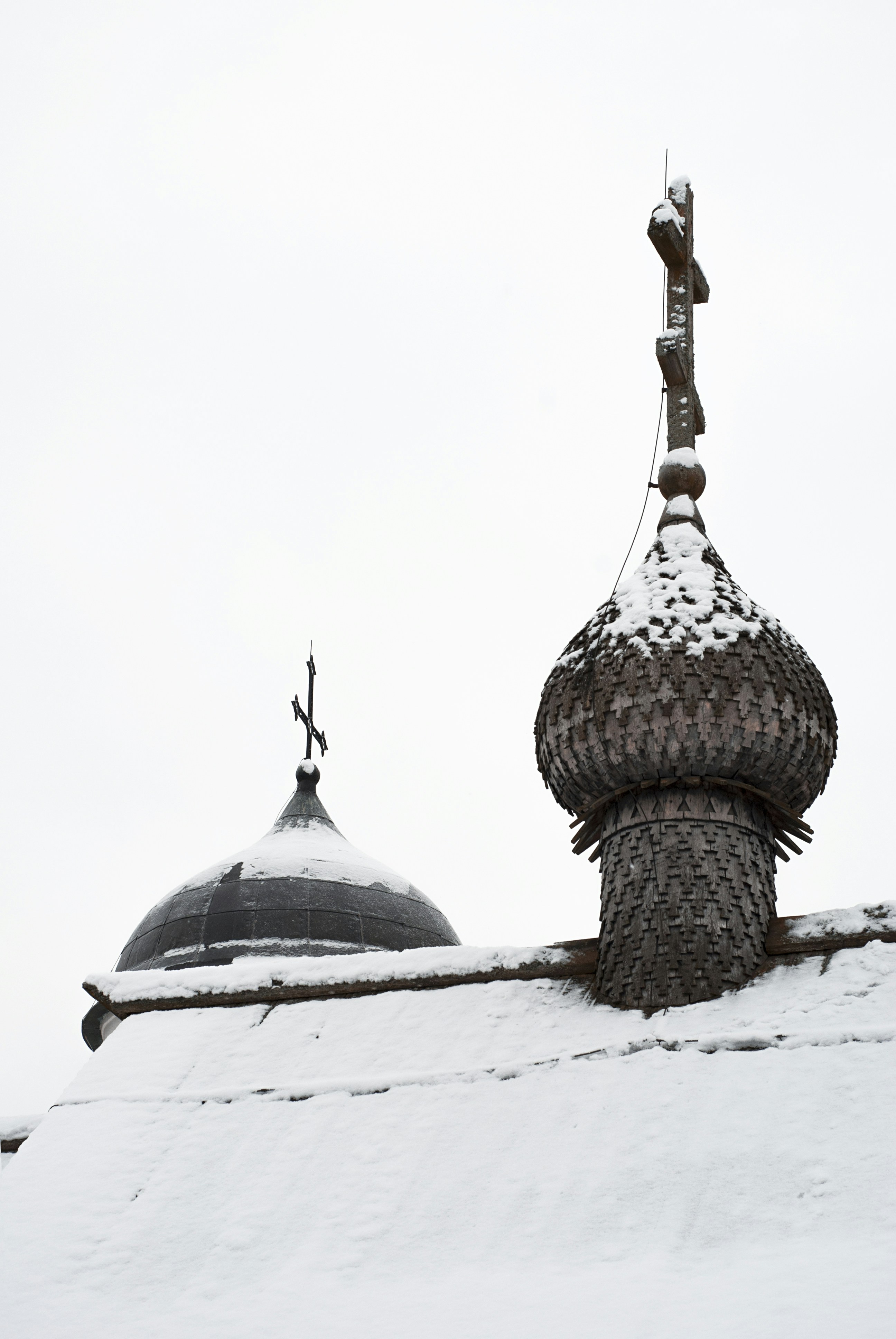 Snowbound Onion Dome: A Quiet Moment on a Russian Roof