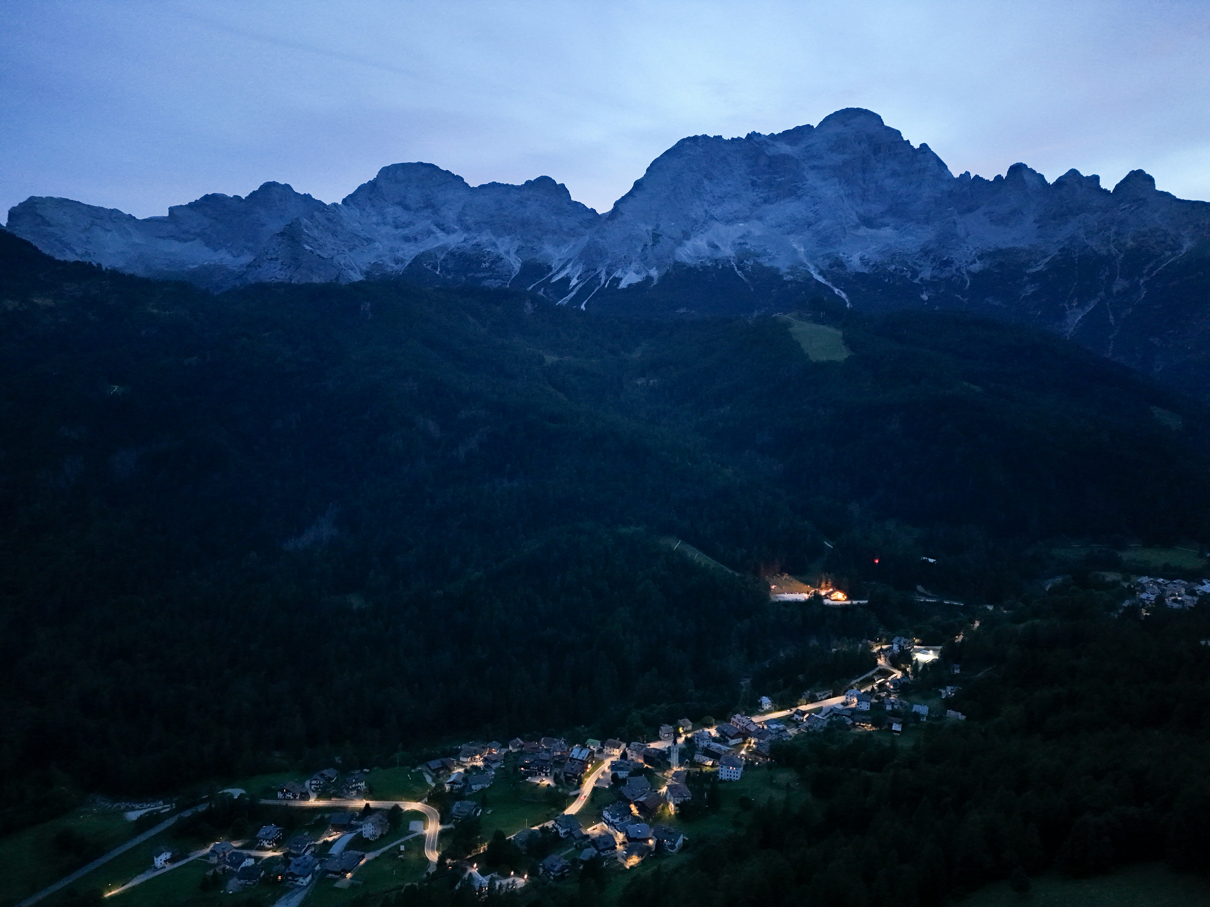 Dusk Above a Mountain Village