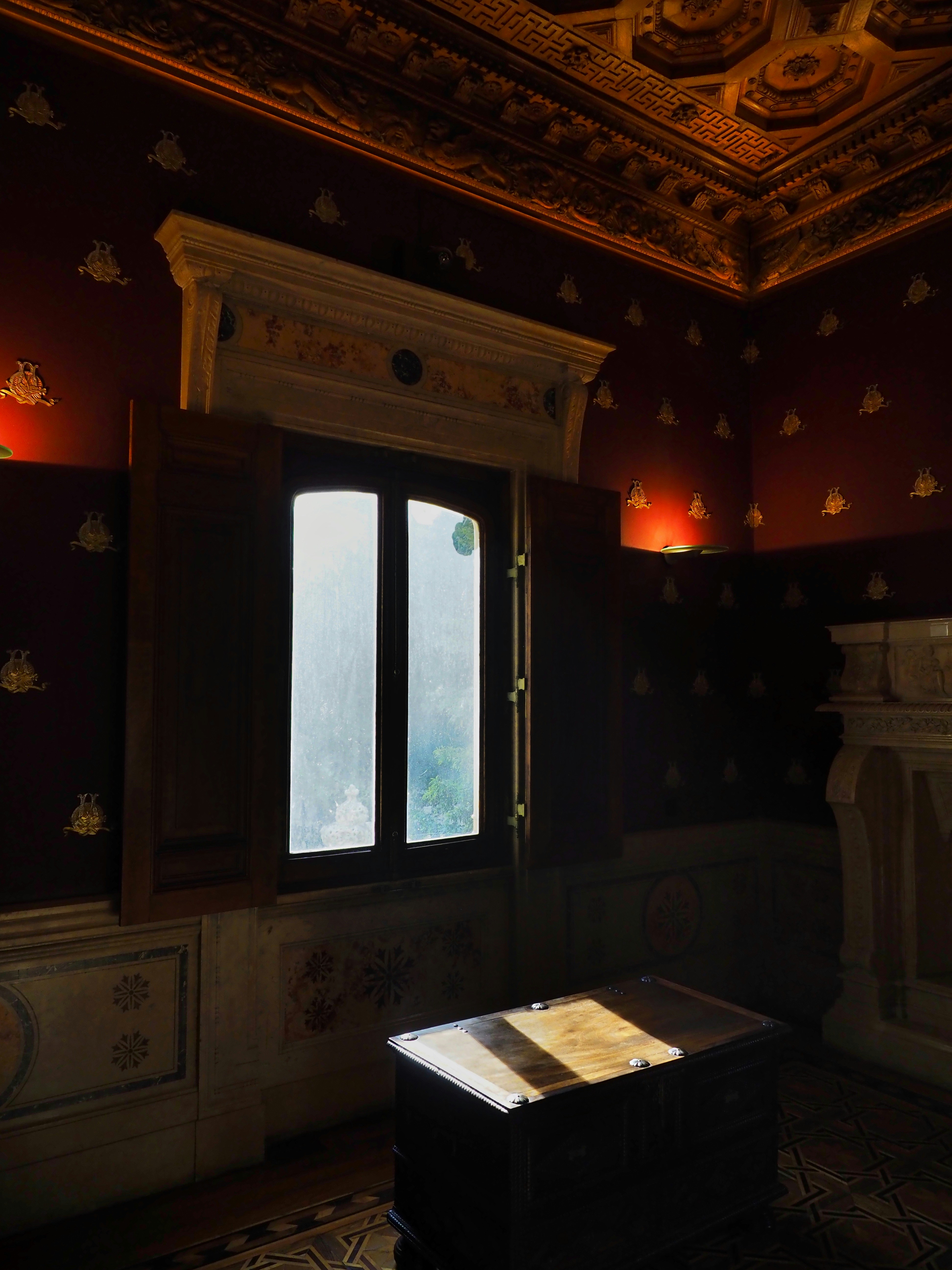 Amber Window Light in a Gilded Chamber