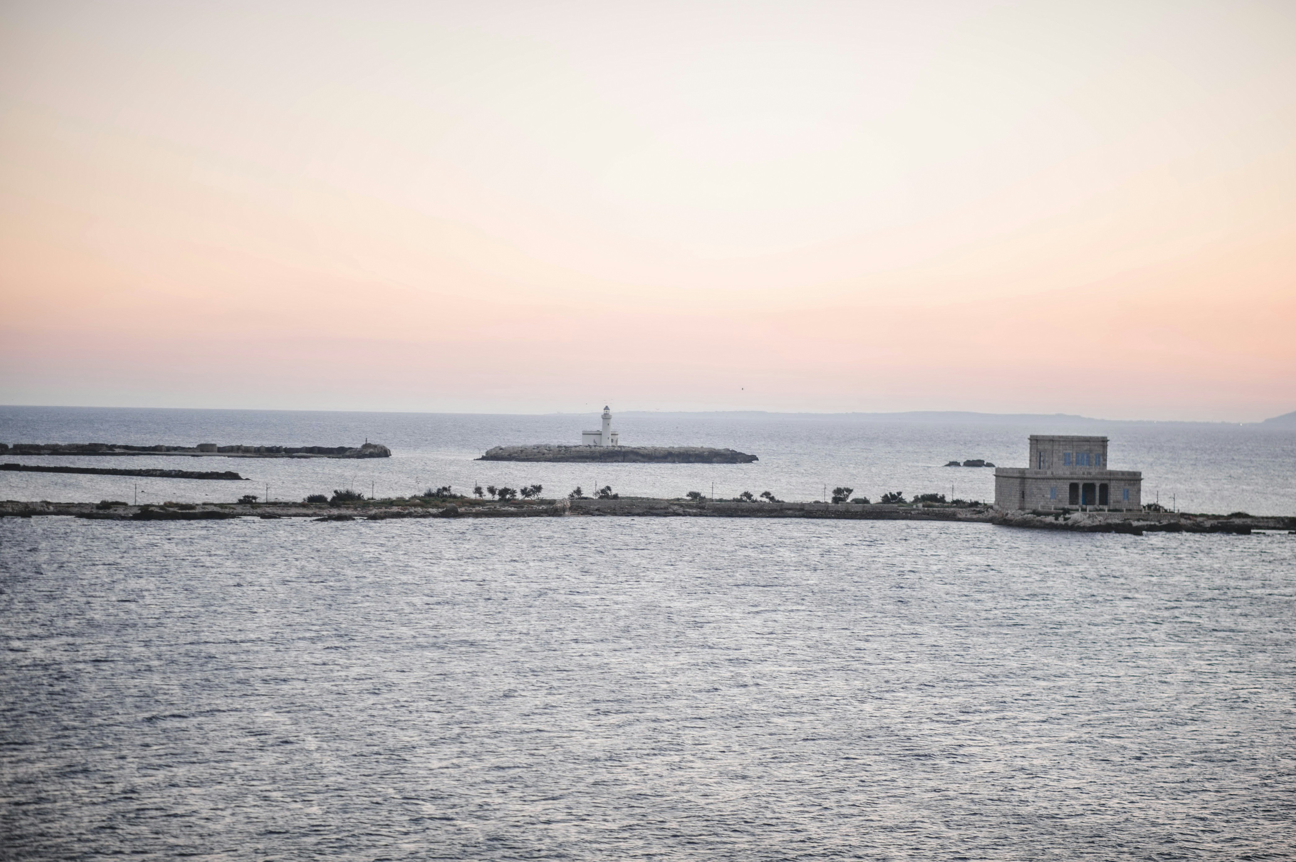Serene Horizon with Distant Vessel