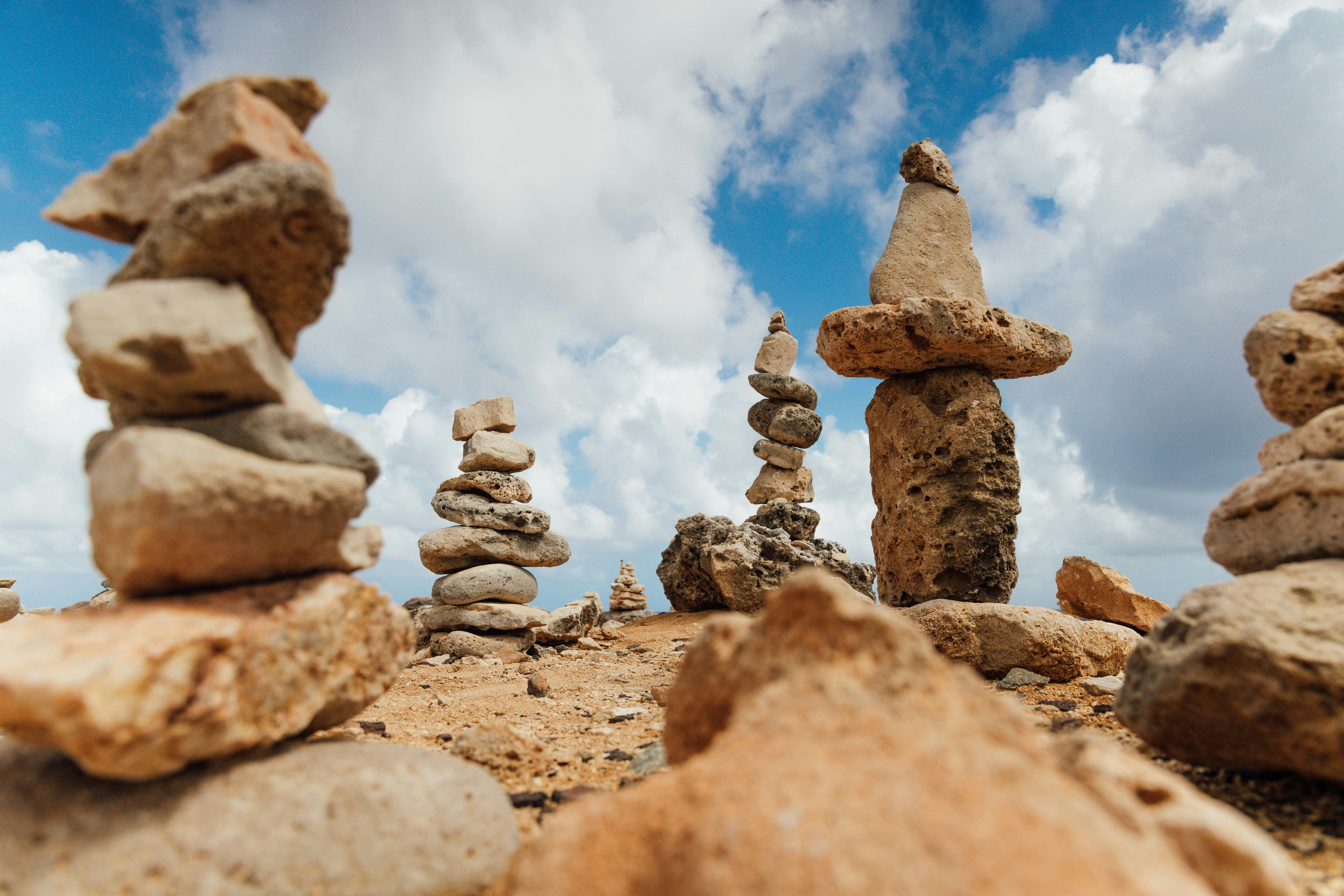 A group of rocks stacked on top of each other photo – Free Aruba Image ...