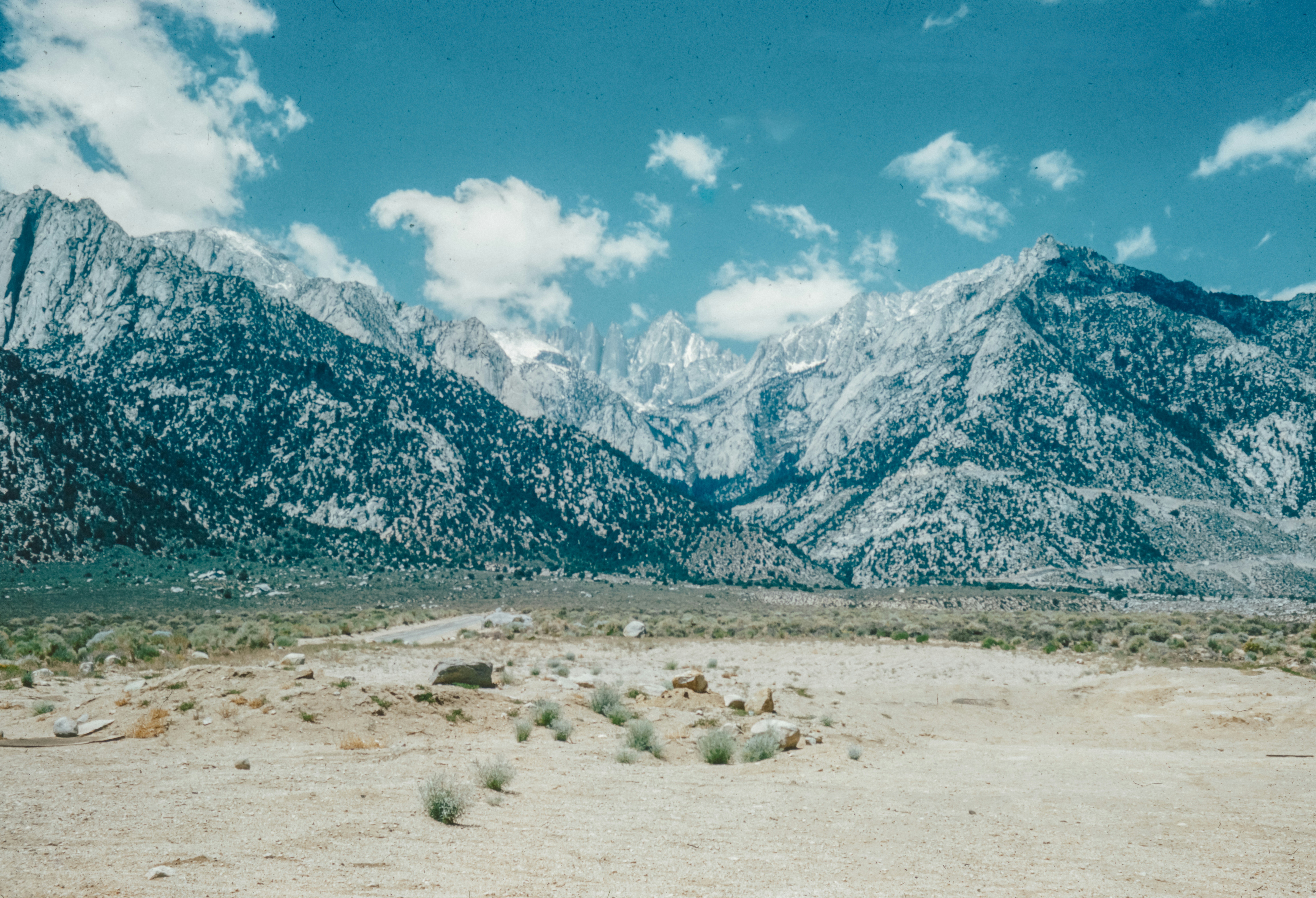 The mountains are covered in snow in the desert photo – Free Sierra ...