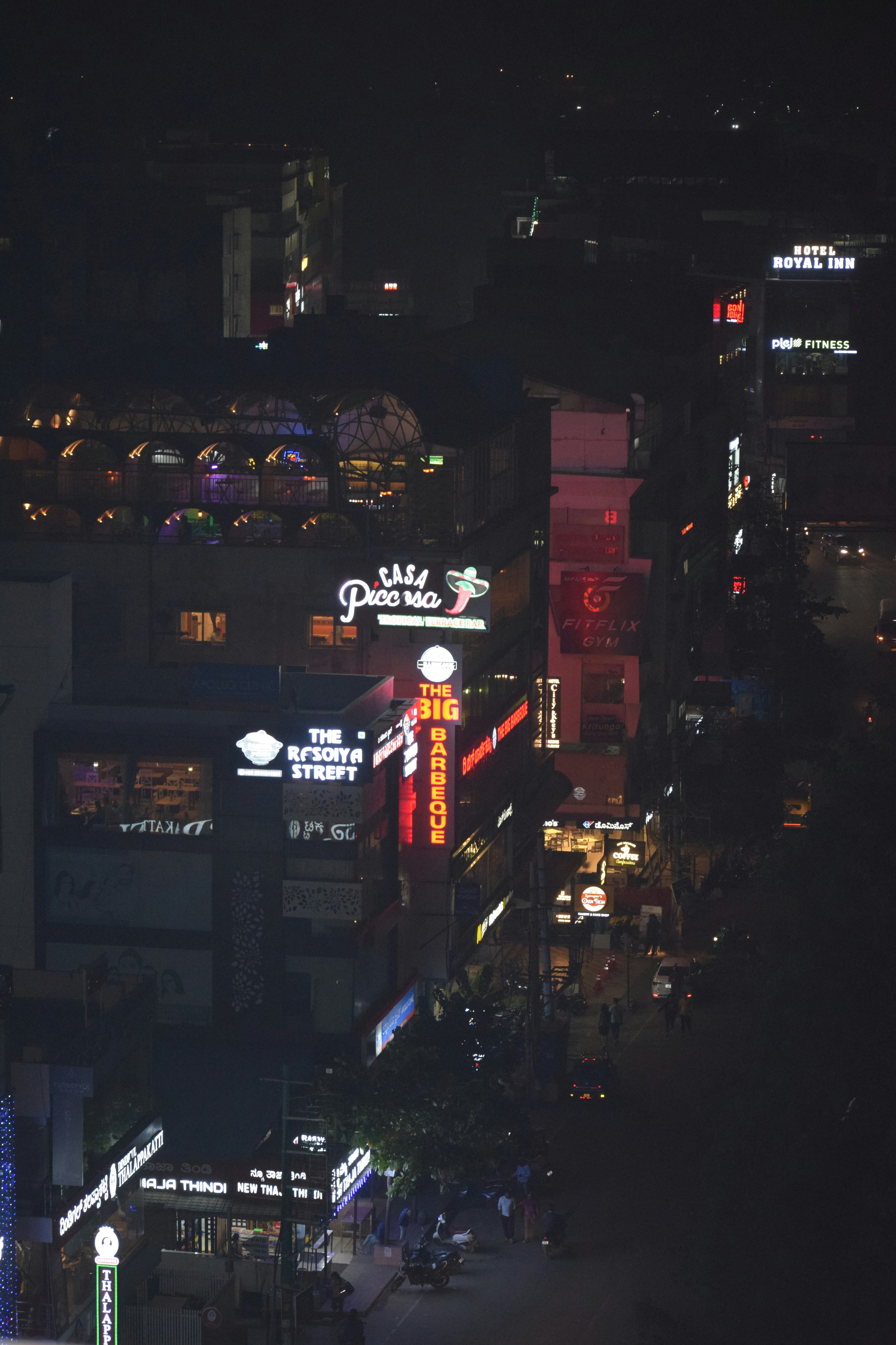 Midnight Neon Crossing: A Quiet Bazaar of Signs