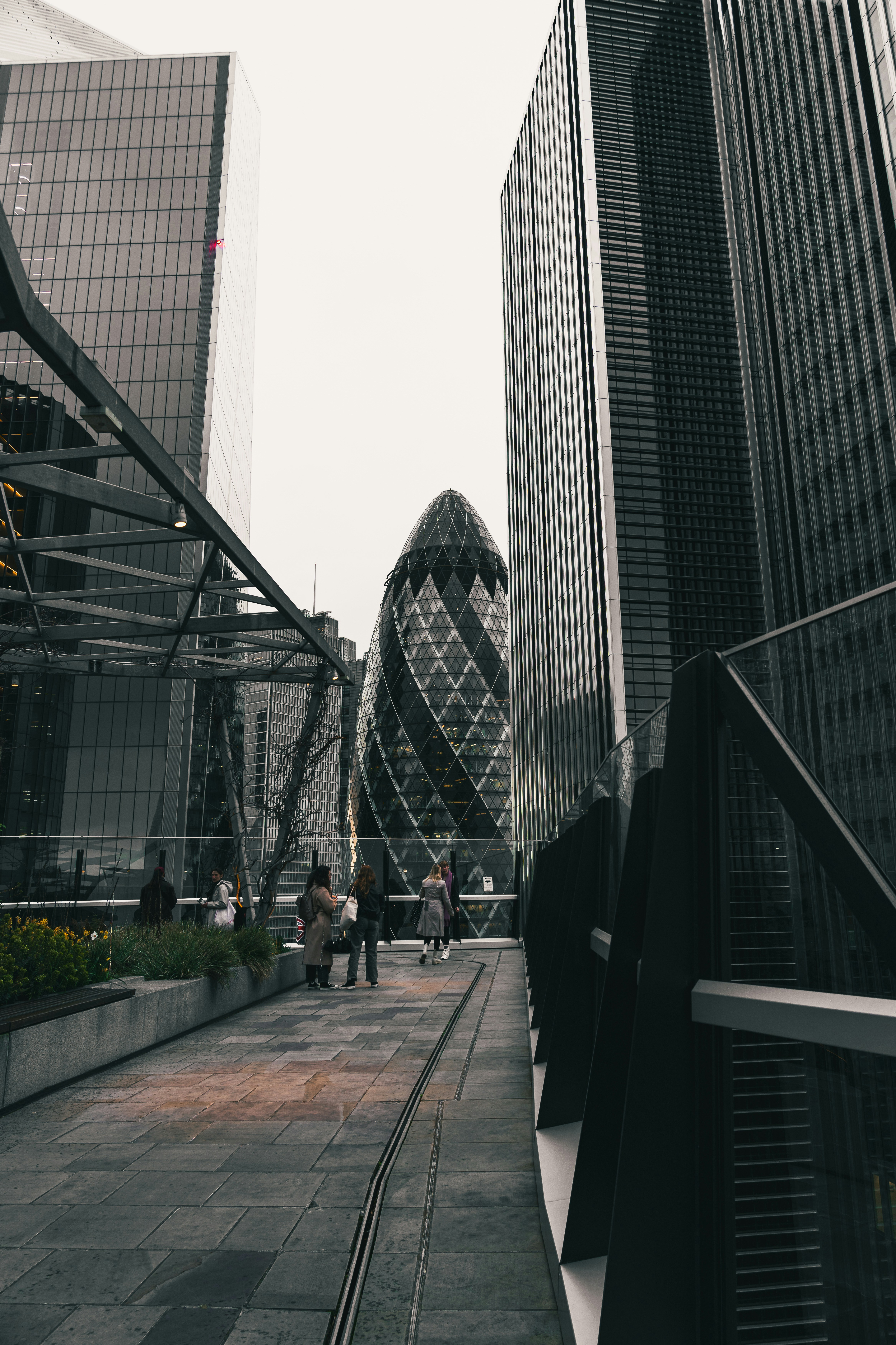 Corridor to the Gherkin: Pedestrian Rhythm Between Glass Giants