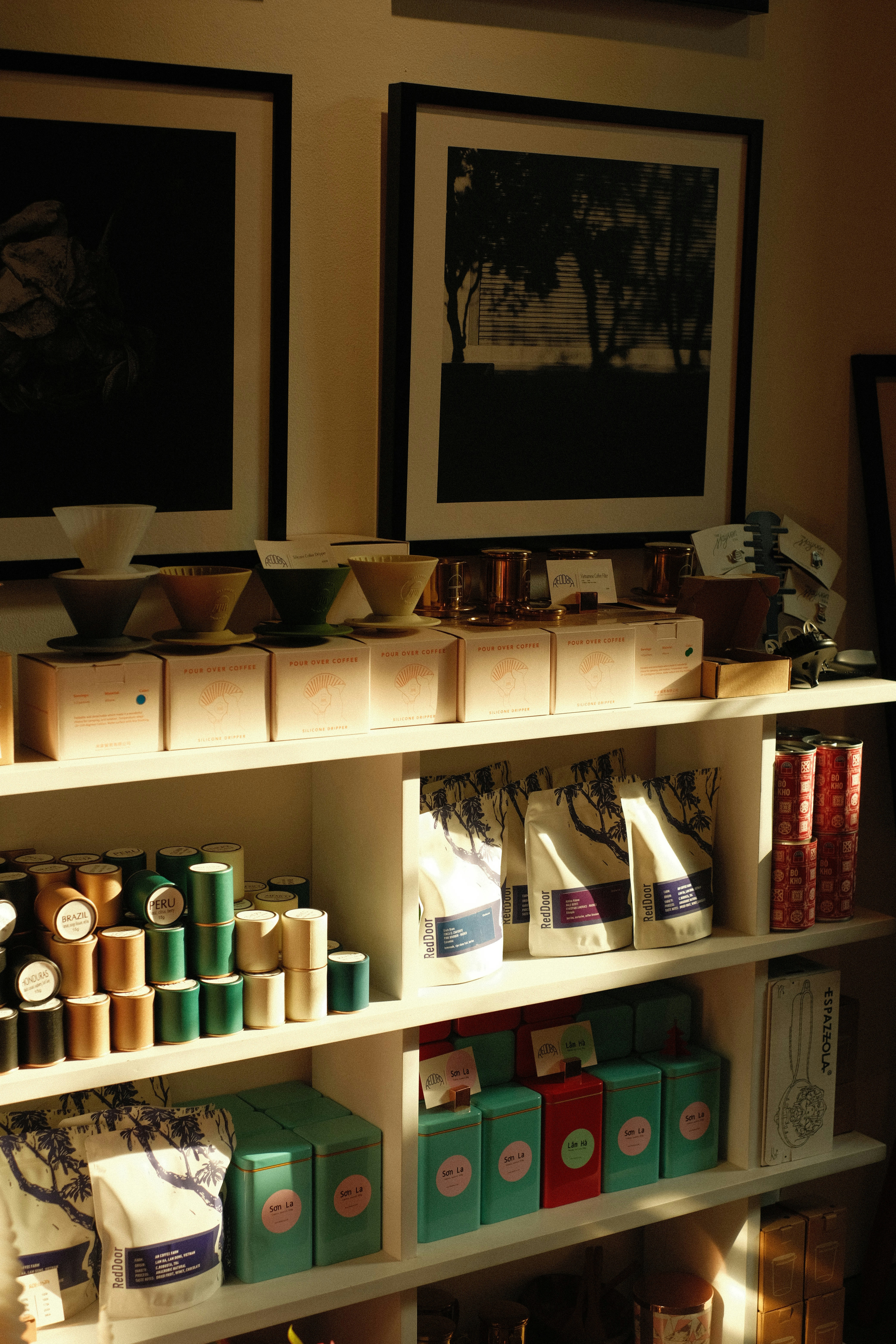 A shelf filled with lots of boxes and boxes photo – Free Art Image on ...