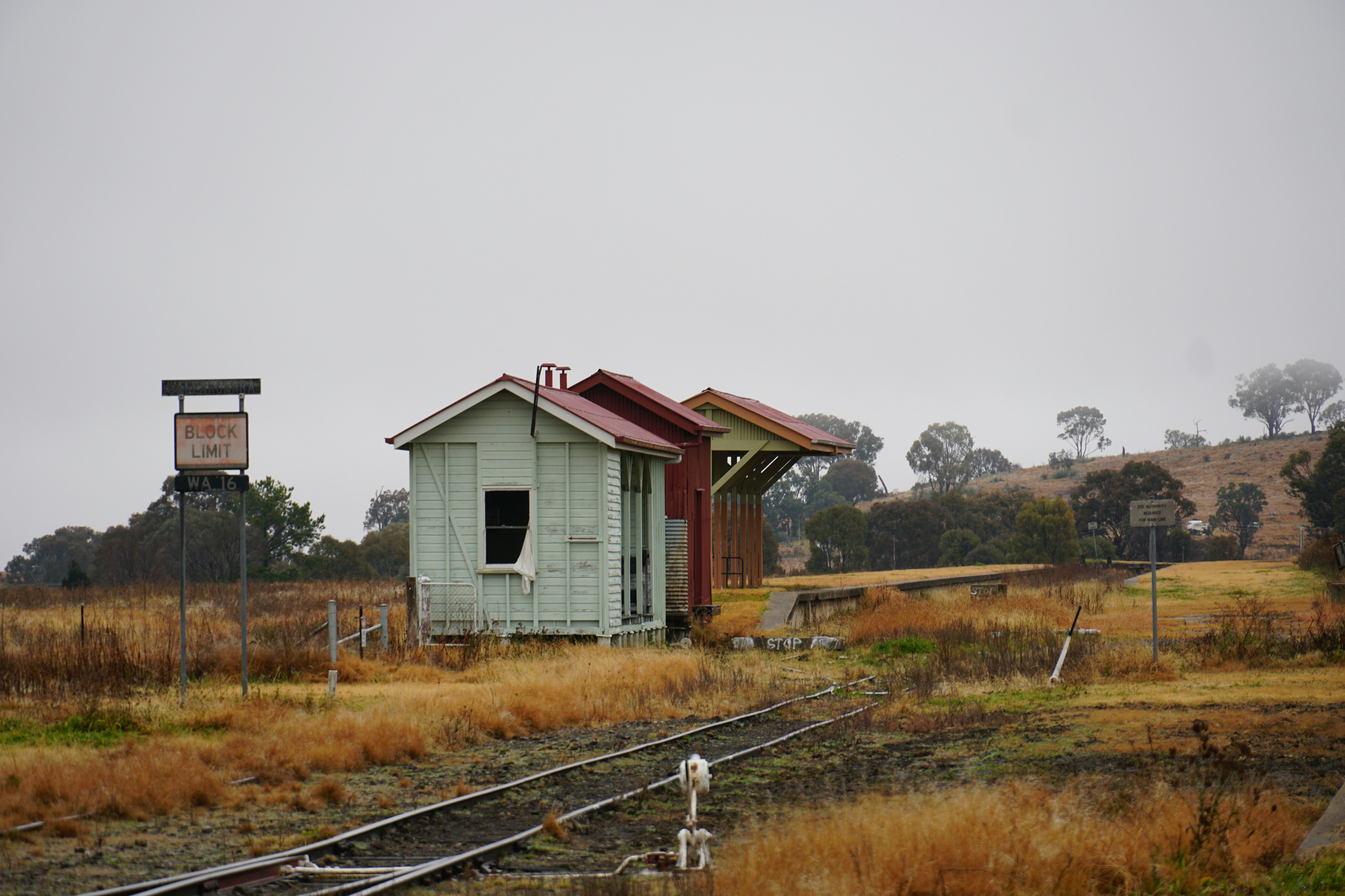 Weathered Rail Huts Keep Watch Over a Quiet Deserted Spur