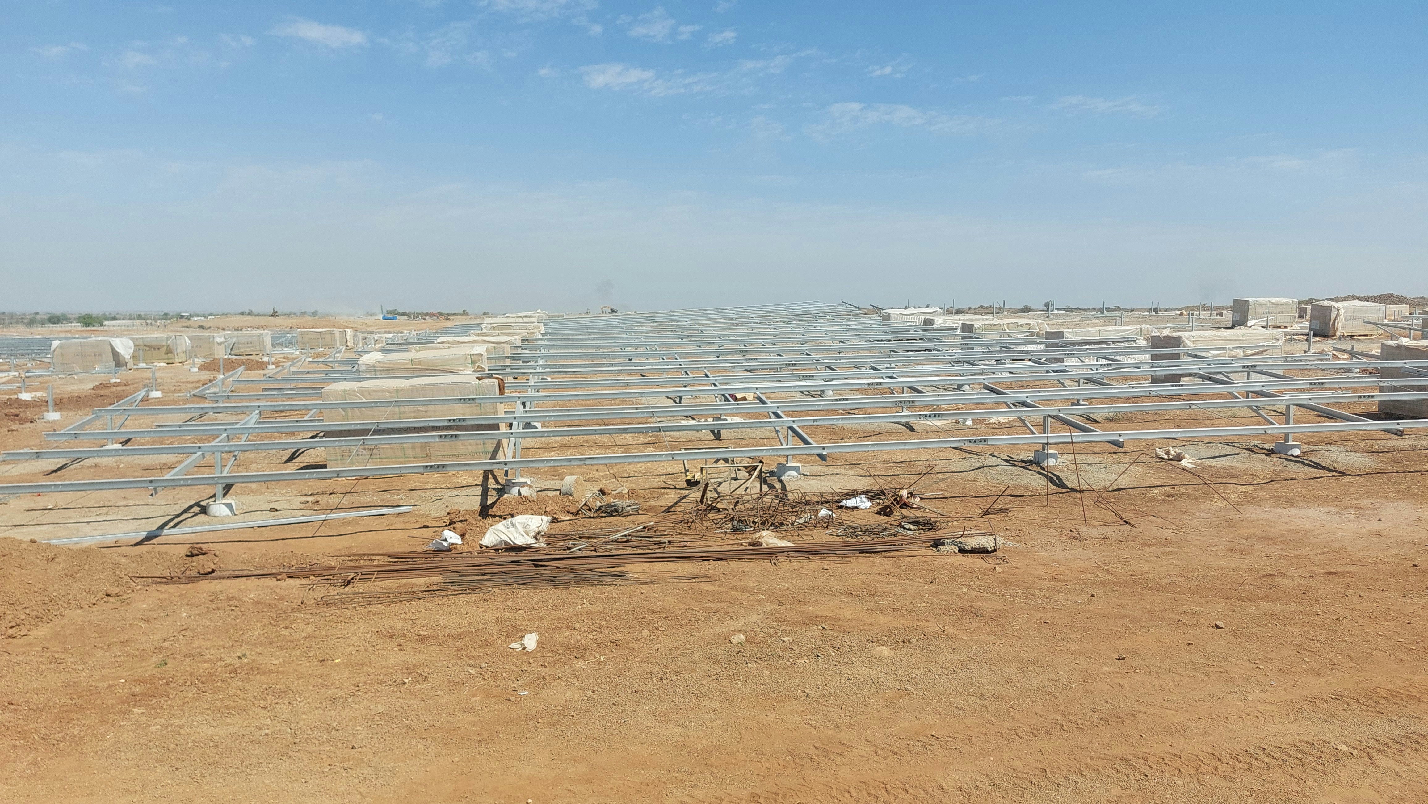 Desert Grid: Rails of Light Stretching Across a Parched Frontier