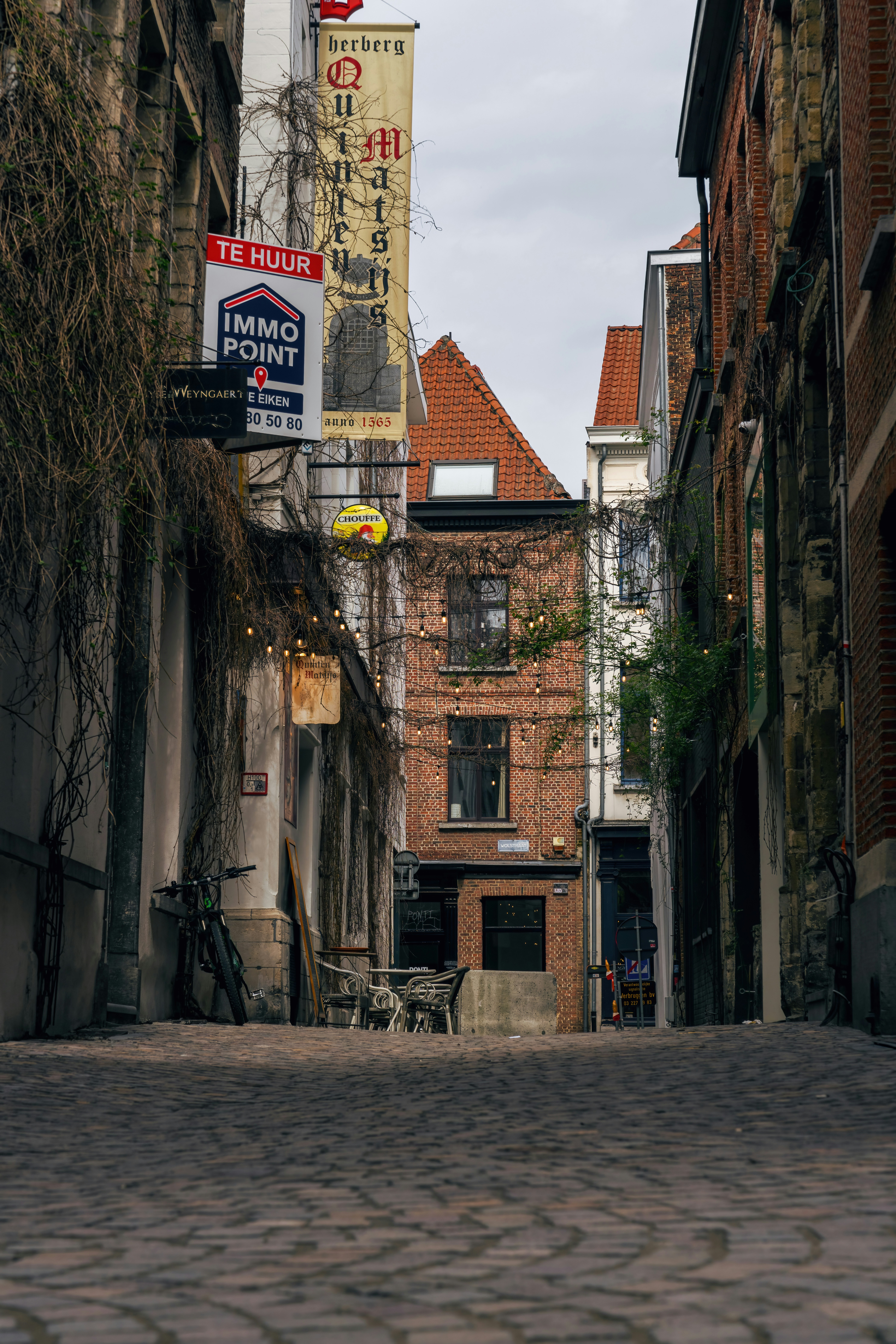 End of the Alley: A Quiet Courtyard Framed by Historic Brick Facades