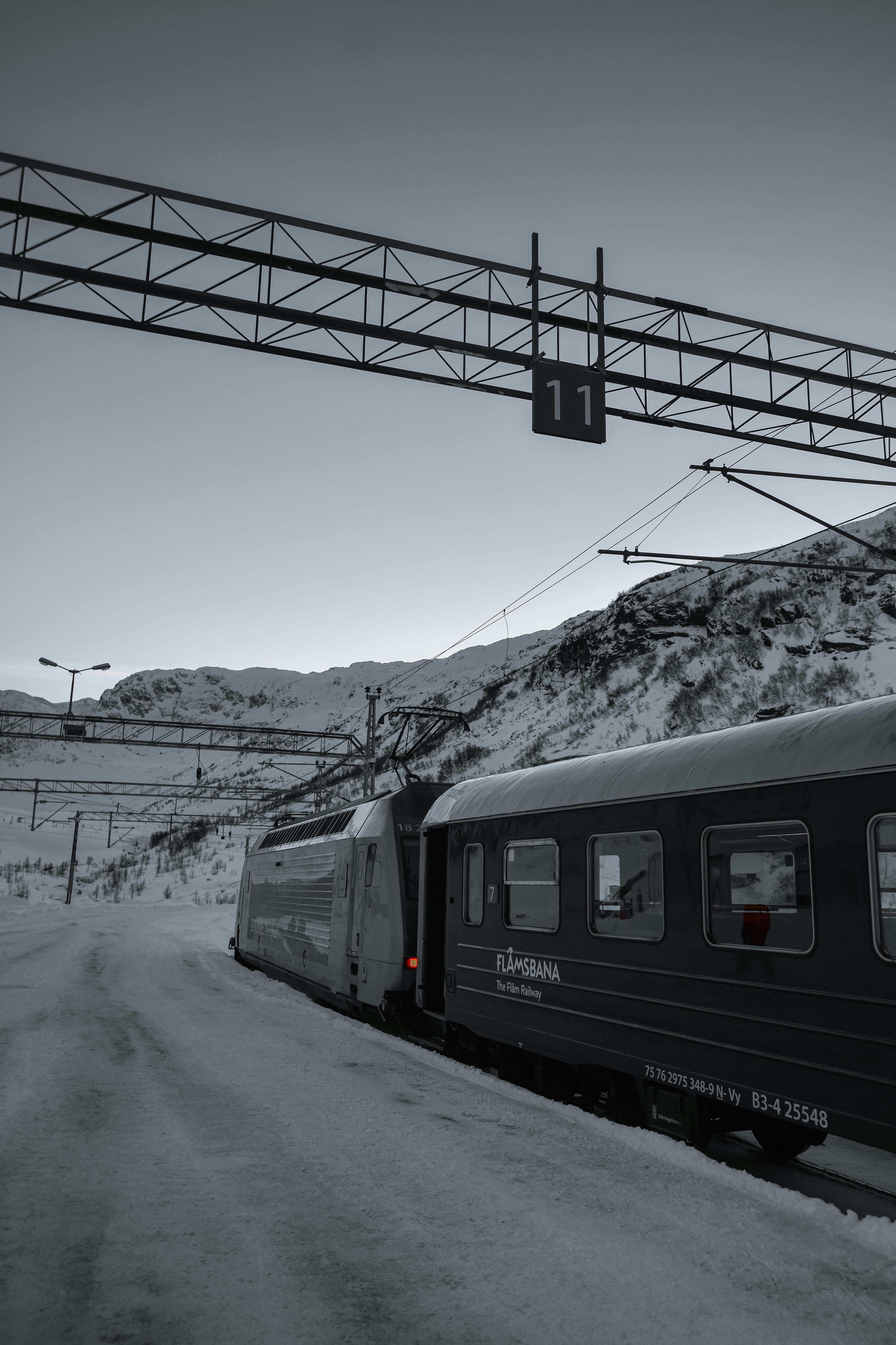 Winter Railway at the Edge of the Ridge